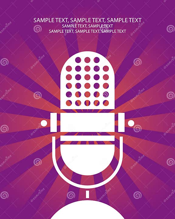 Retro microphone poster stock vector. Illustration of radio - 9707260