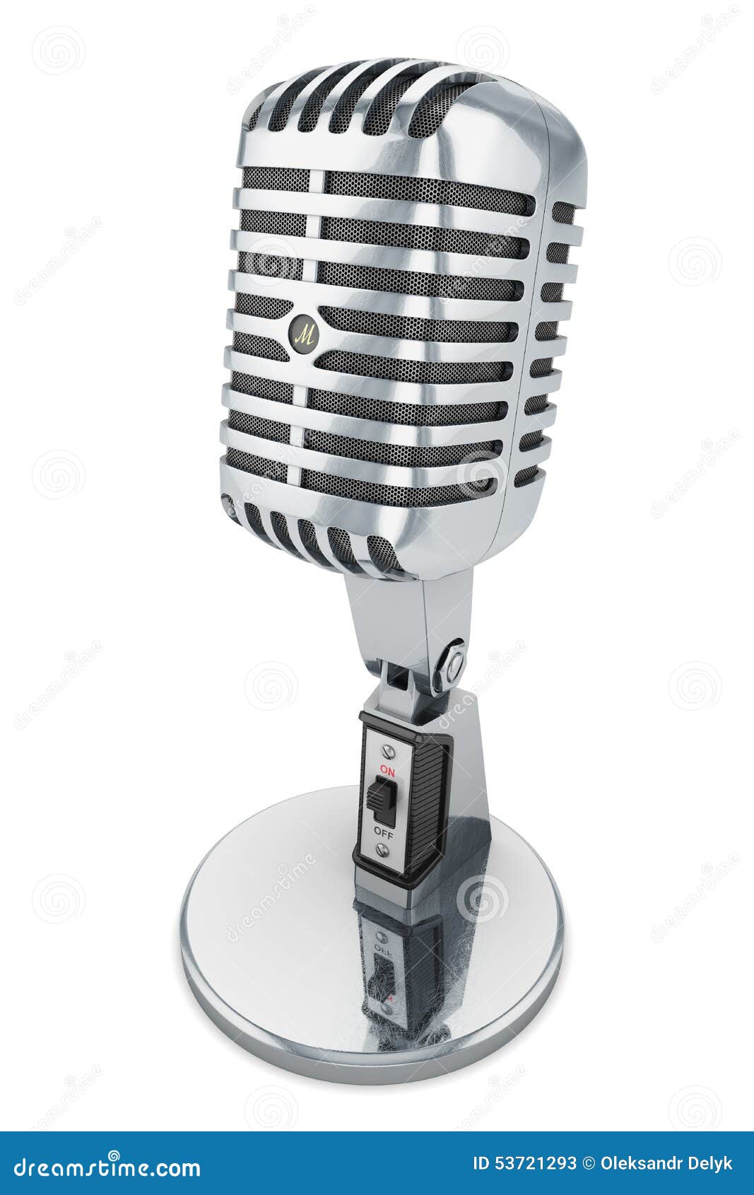 Retro microphone 50s stock illustration. Illustration of classic - 53721293
