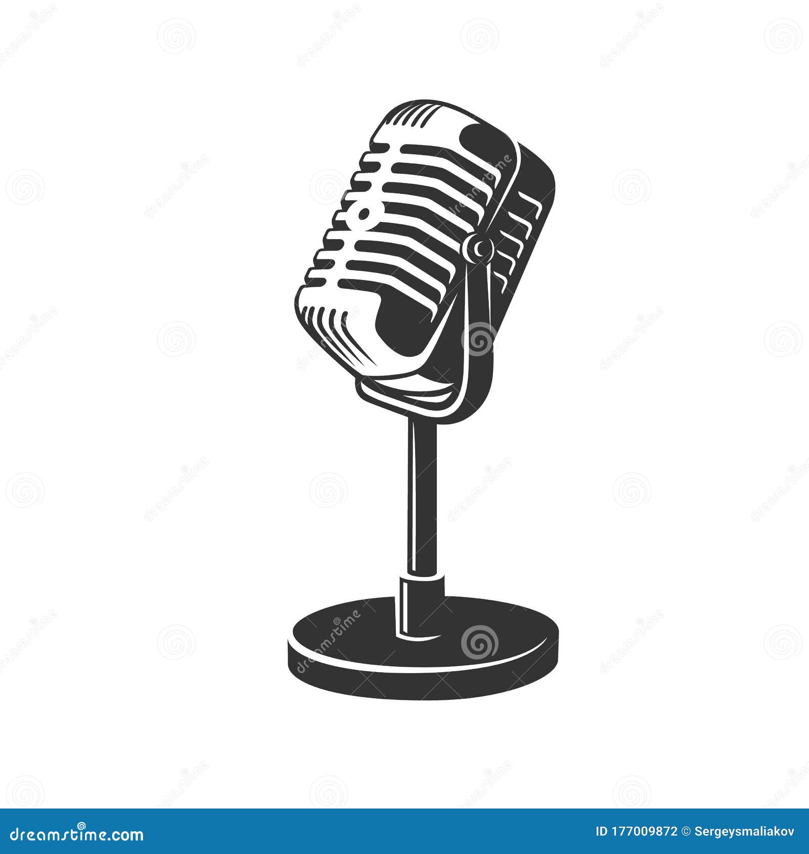 Retro Microphone. Vector Illustration Editorial Photography ...