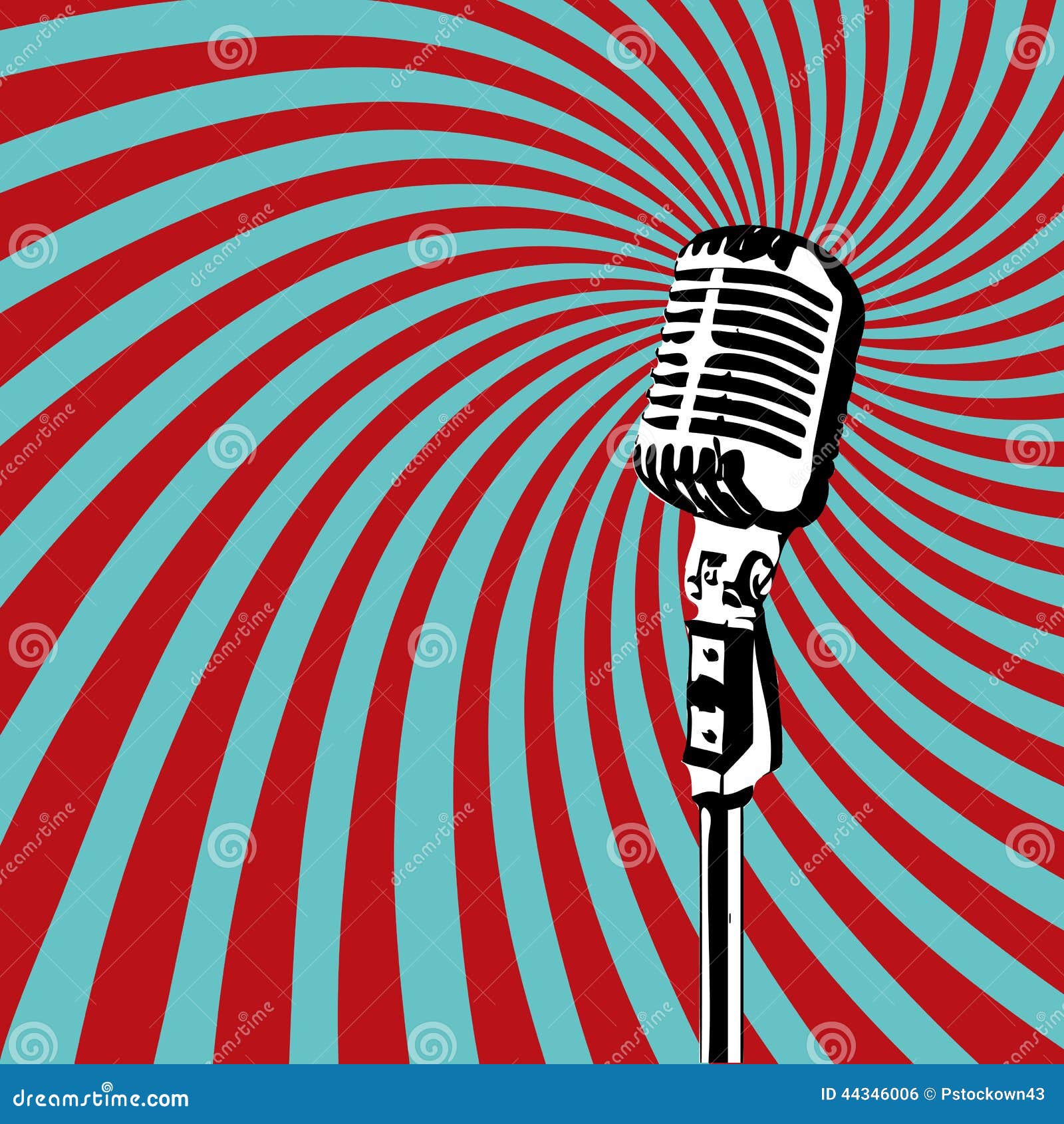 Retro Microphone On A Black Background Royalty-Free Stock Image ...