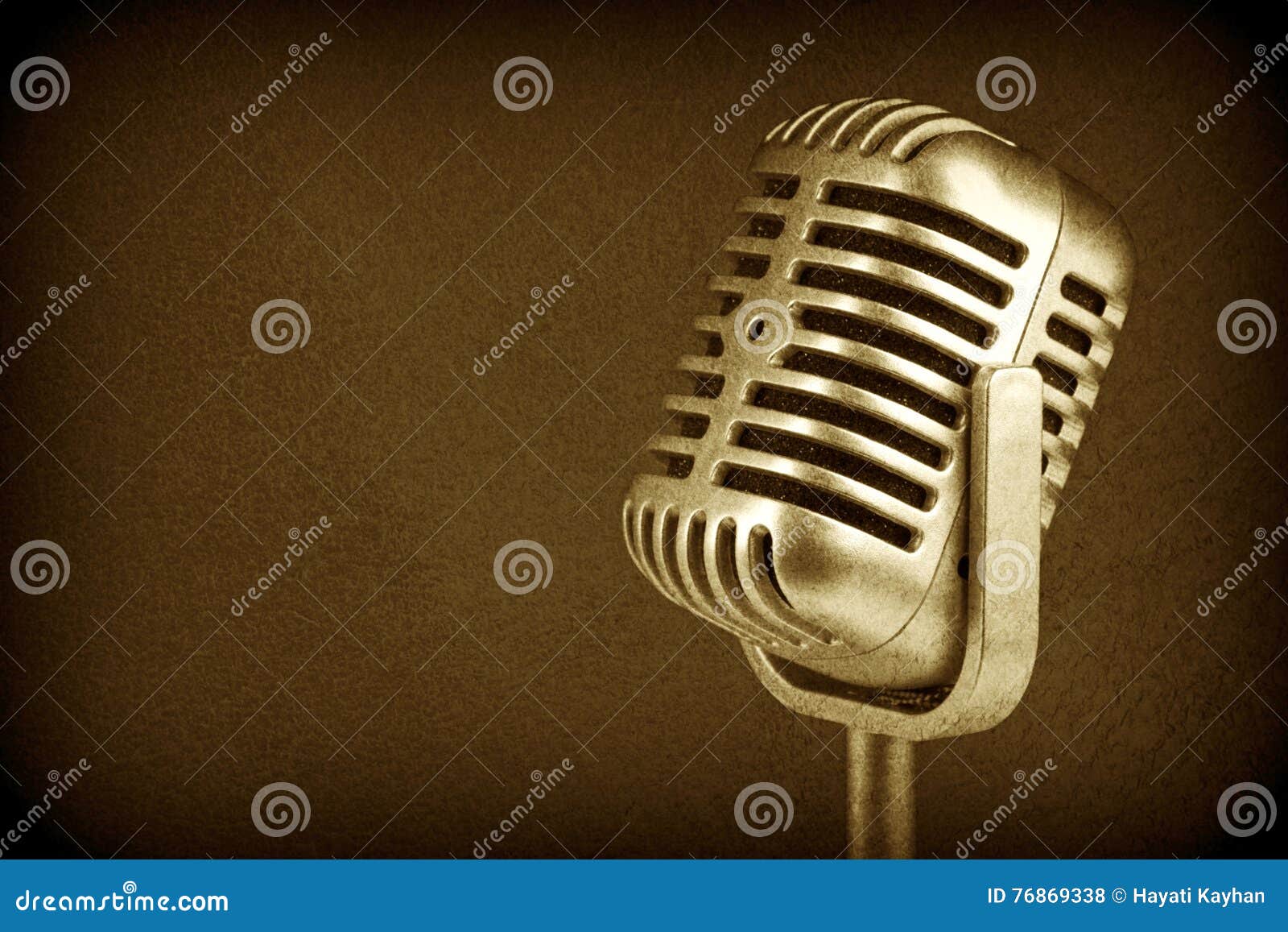 Retro Microphone. ) Vintage Style Stock Photo - Image of musical, music ...