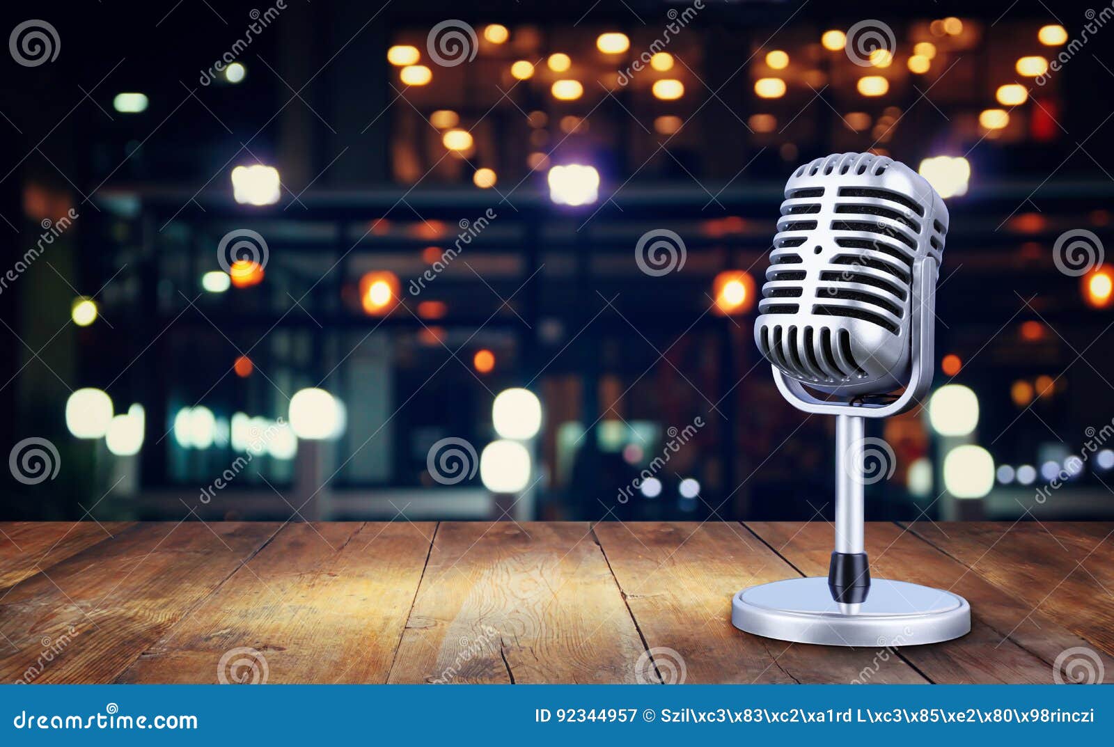 Retro microphone stock image. Image of place, nostalgic - 92344957