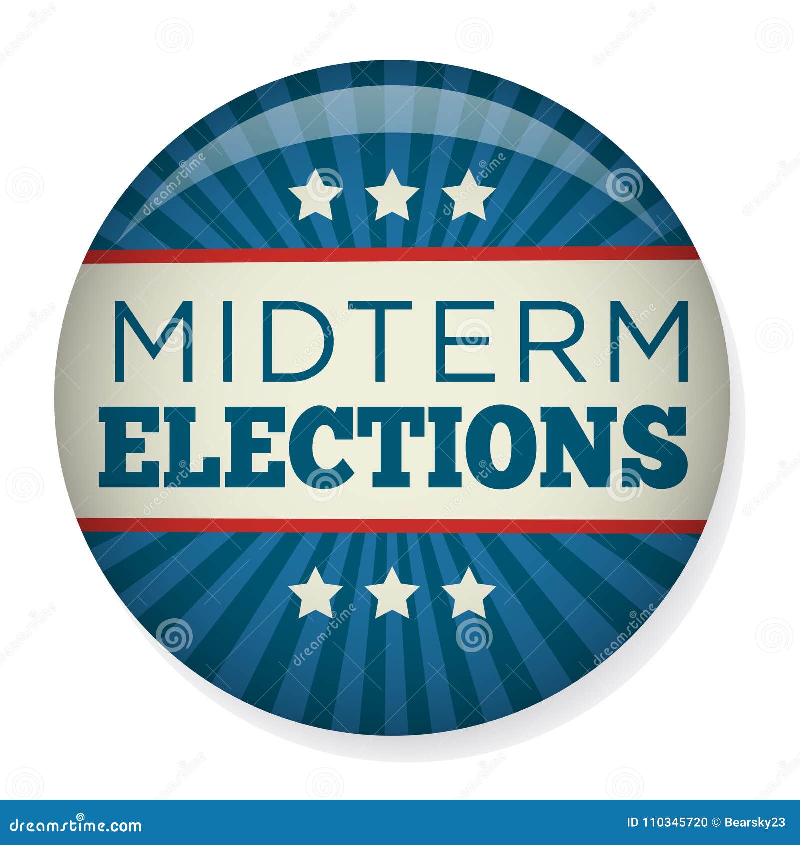 Retro Midterm Elections Vote or Election Pin Button / Badge Stock ...