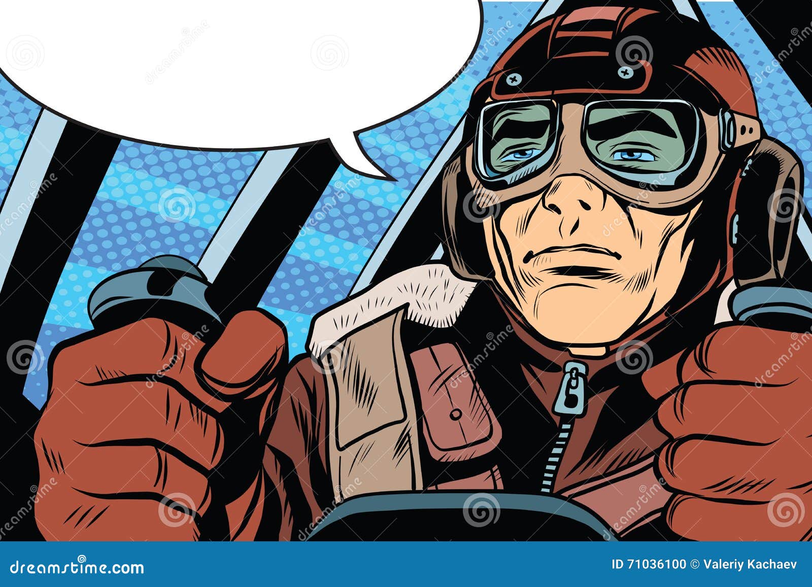 Retro Military Aviator Pilot Stock Vector - Illustration of flight ...