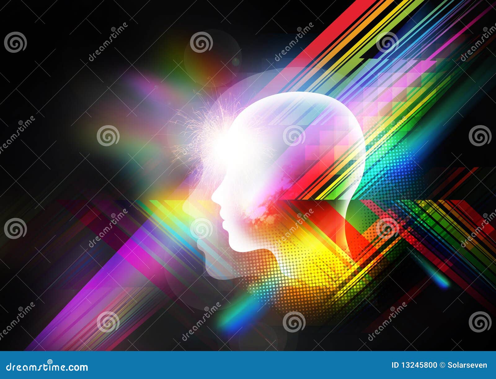 Retro Mind Background stock illustration. Illustration of colour - 13245800