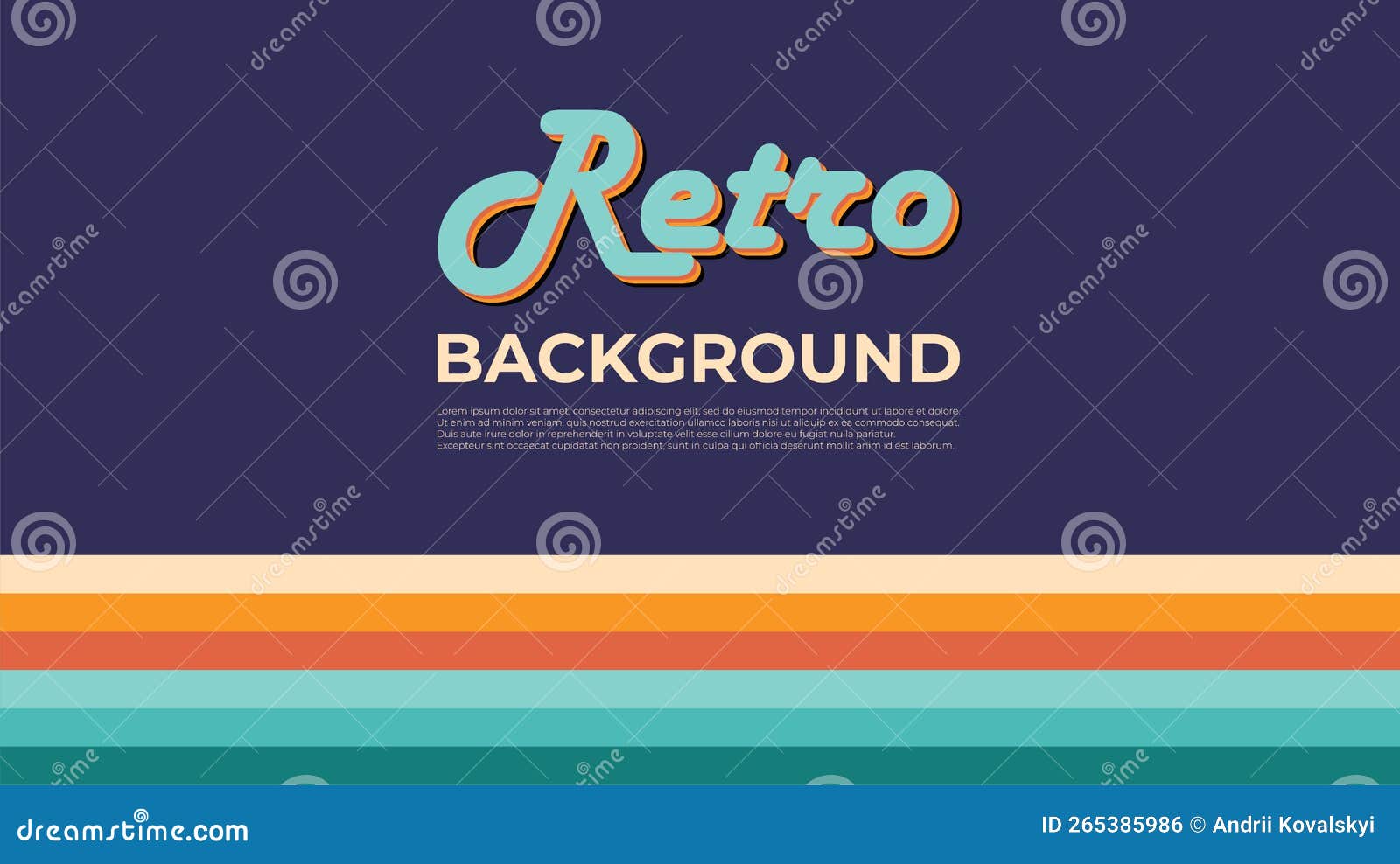 Retro Minimalistic Background with Text and Line. Trendy Style for Web ...