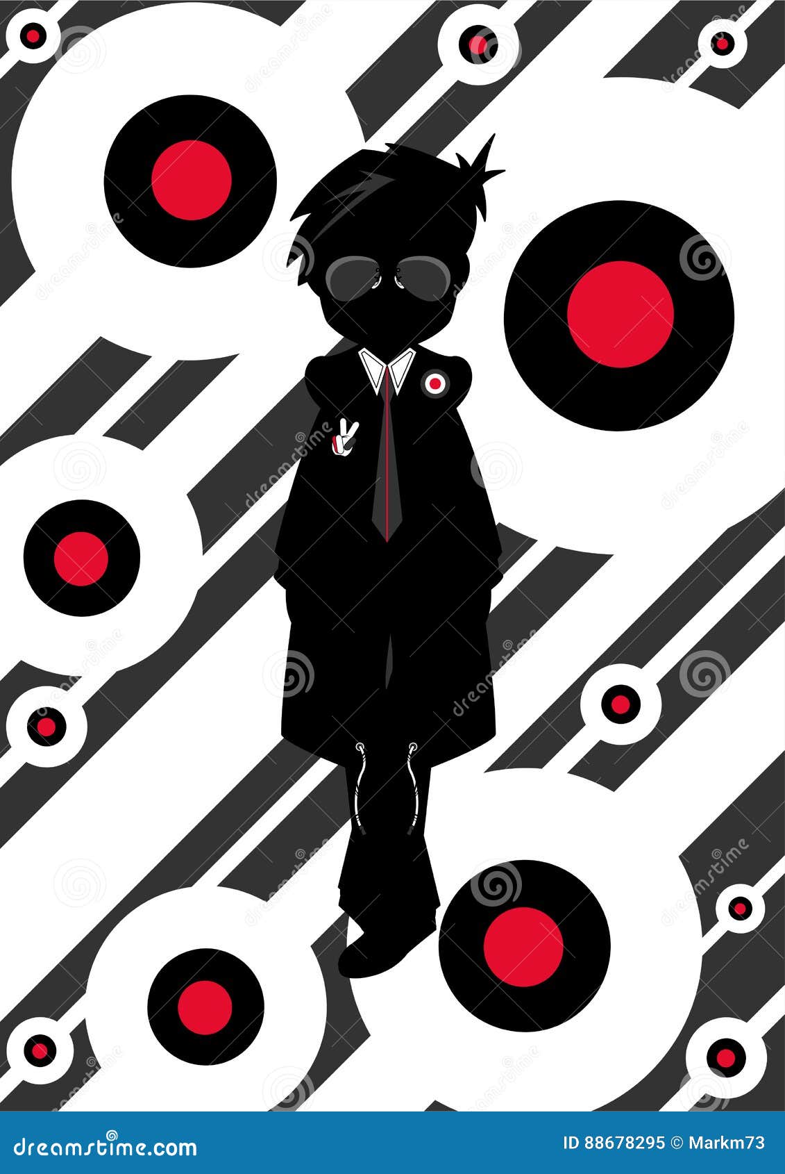 Retro Mod Boy stock vector. Illustration of clothing - 88678295