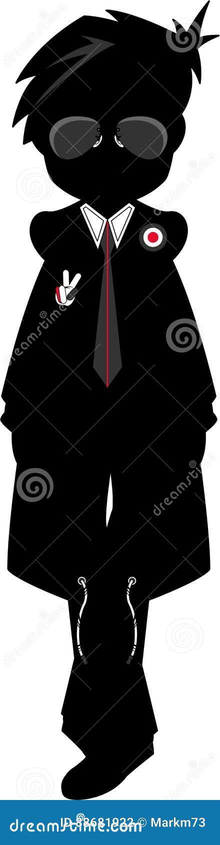 Retro Mod Boy stock vector. Illustration of 1960s, cartoon - 88681922