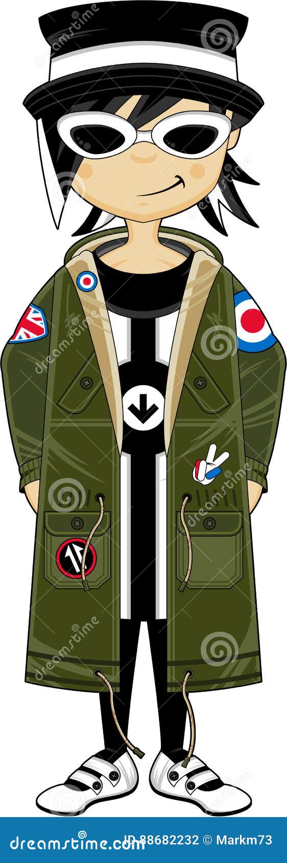 Retro Mod Boy stock vector. Illustration of subculture - 88682232