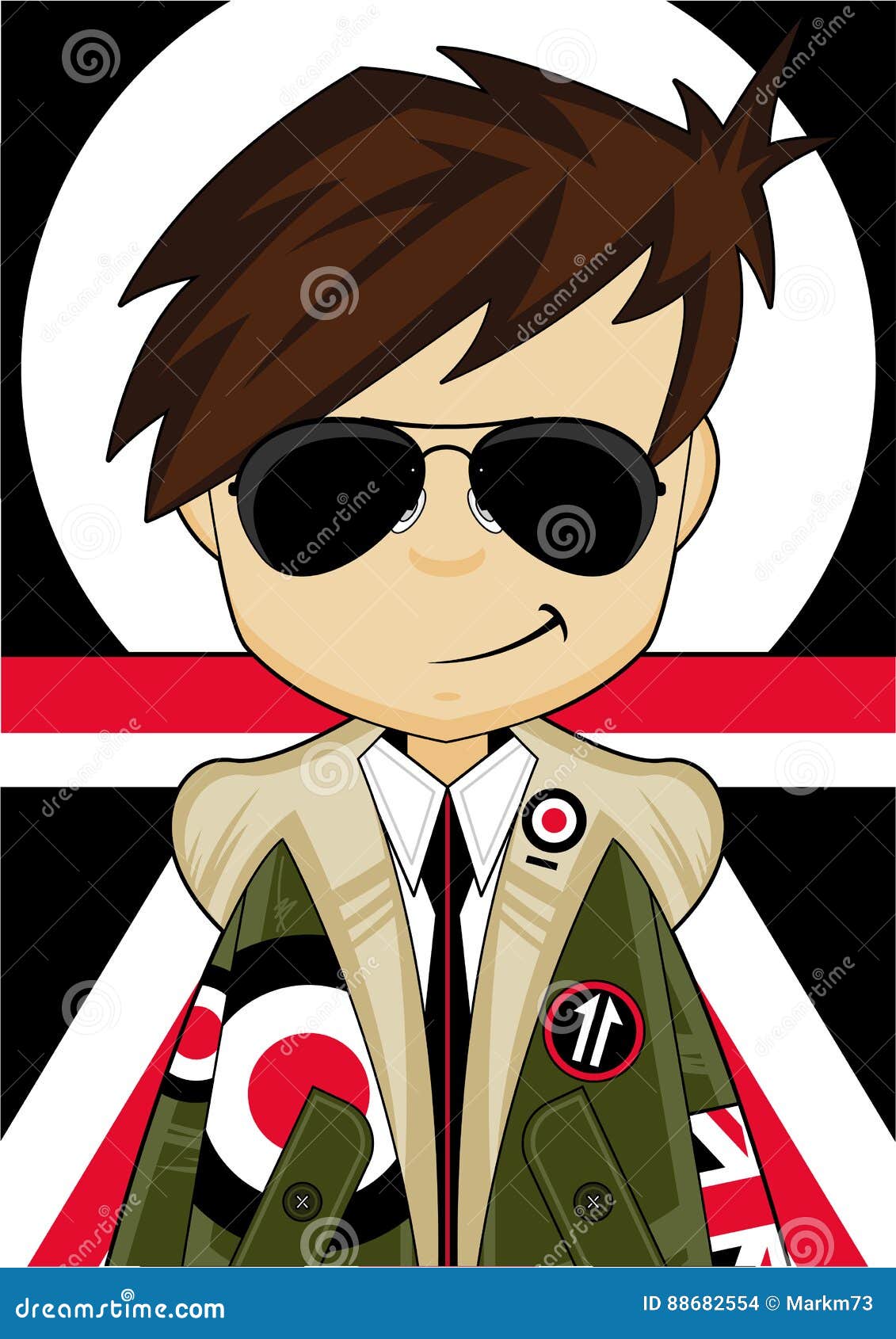 Retro Mod Boy stock vector. Illustration of cartoon, urban - 88682554