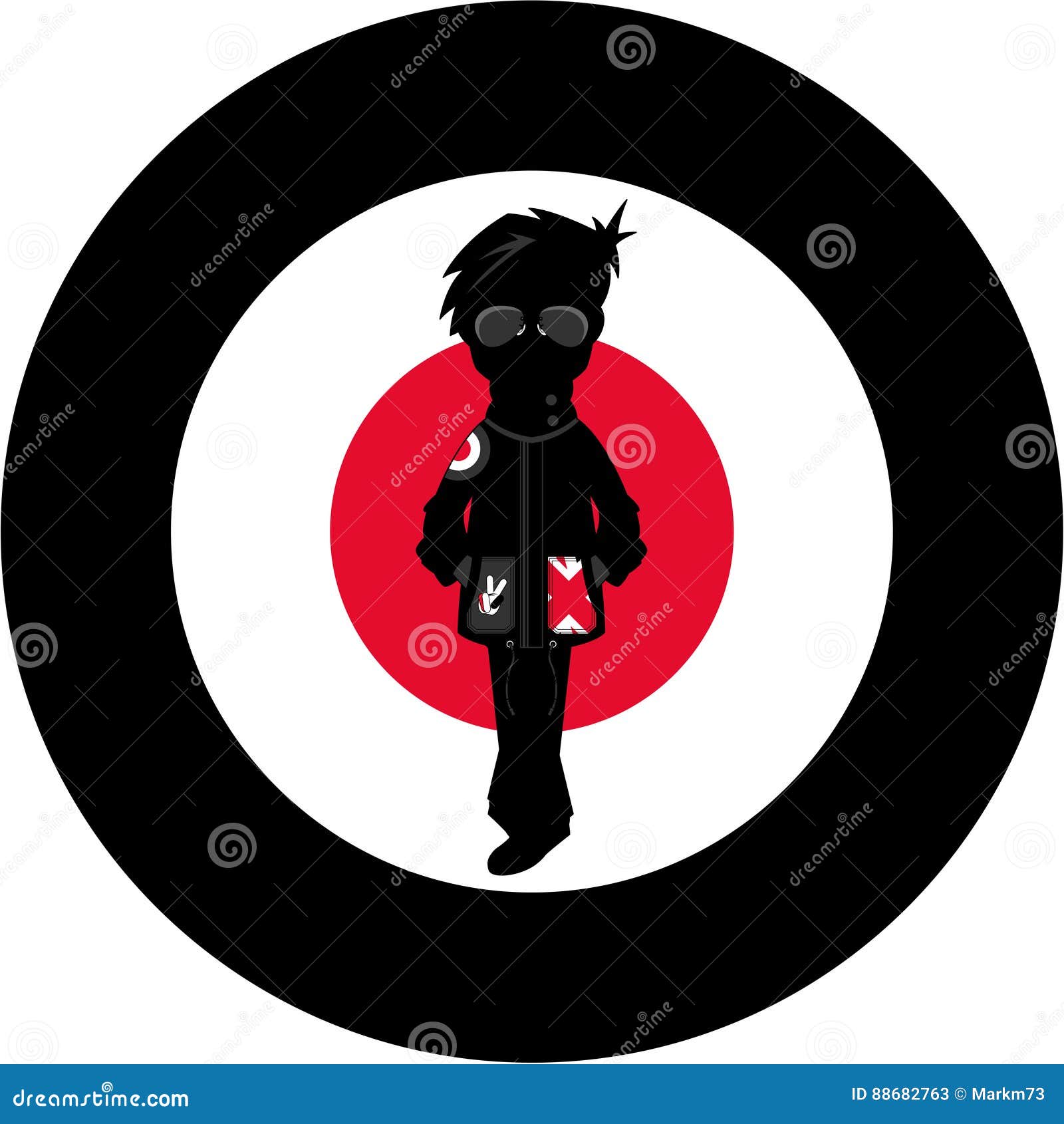Retro Mod Boy stock vector. Illustration of modstyle - 88682763