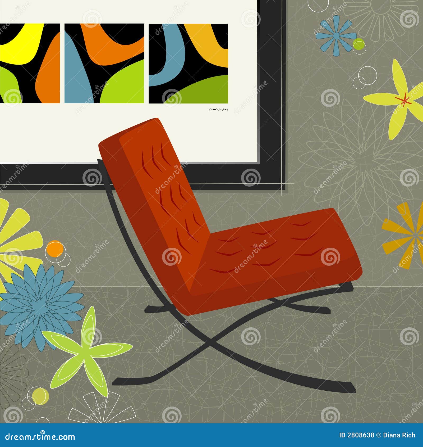 Retro-Modern Art stock vector. Illustration of motif, imagery - 2808638