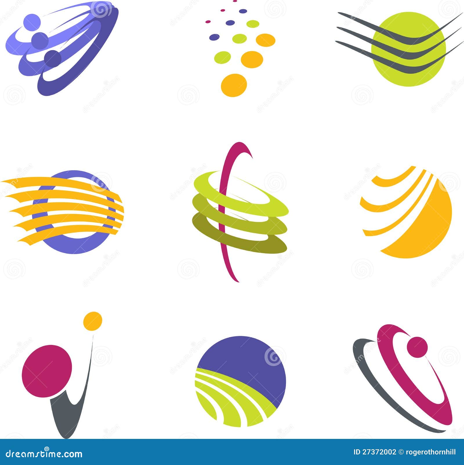 Retro modern logo elements stock vector. Illustration of crescent ...