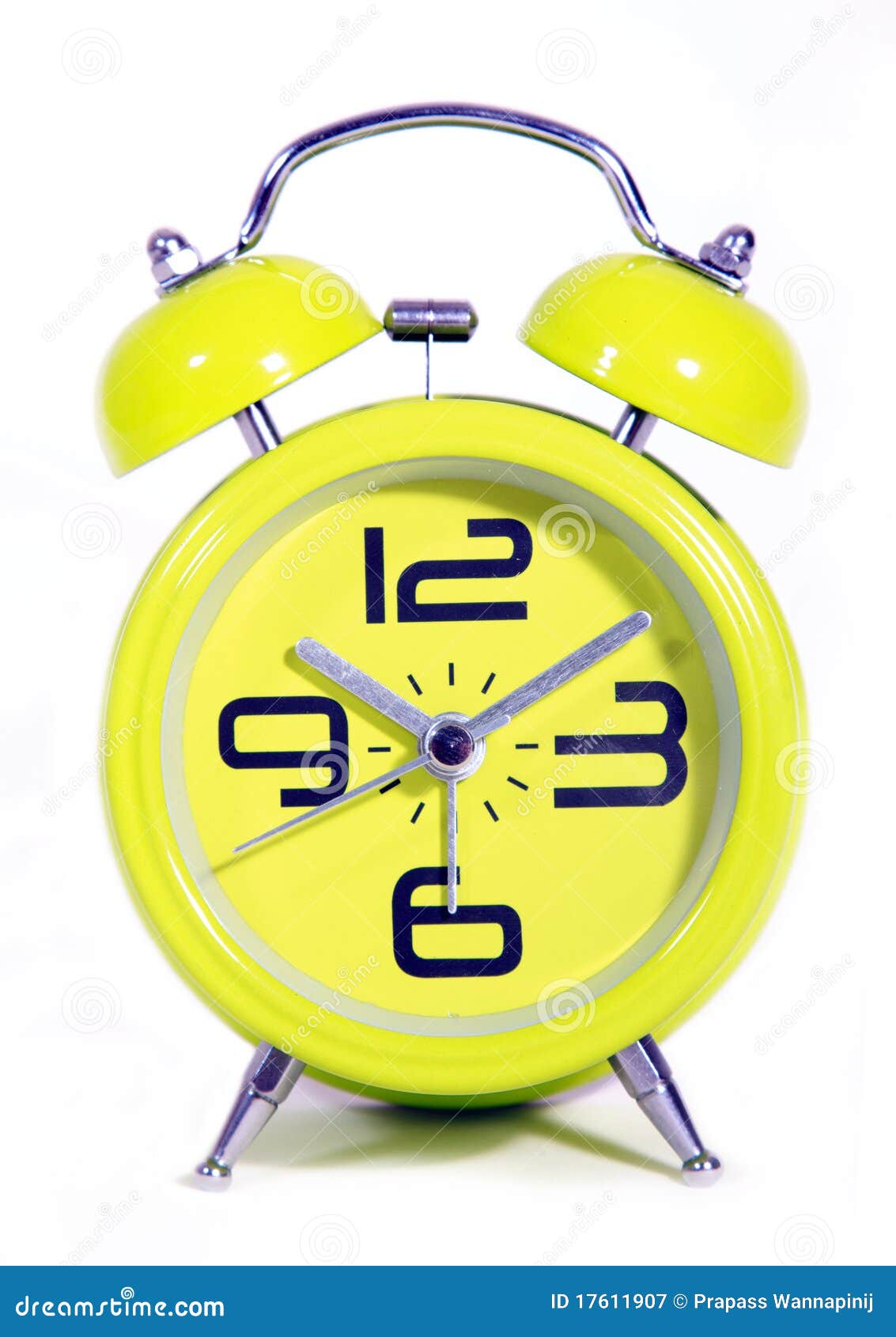 Retro Modern Round Green Clock Stock Image - Image of white, green ...