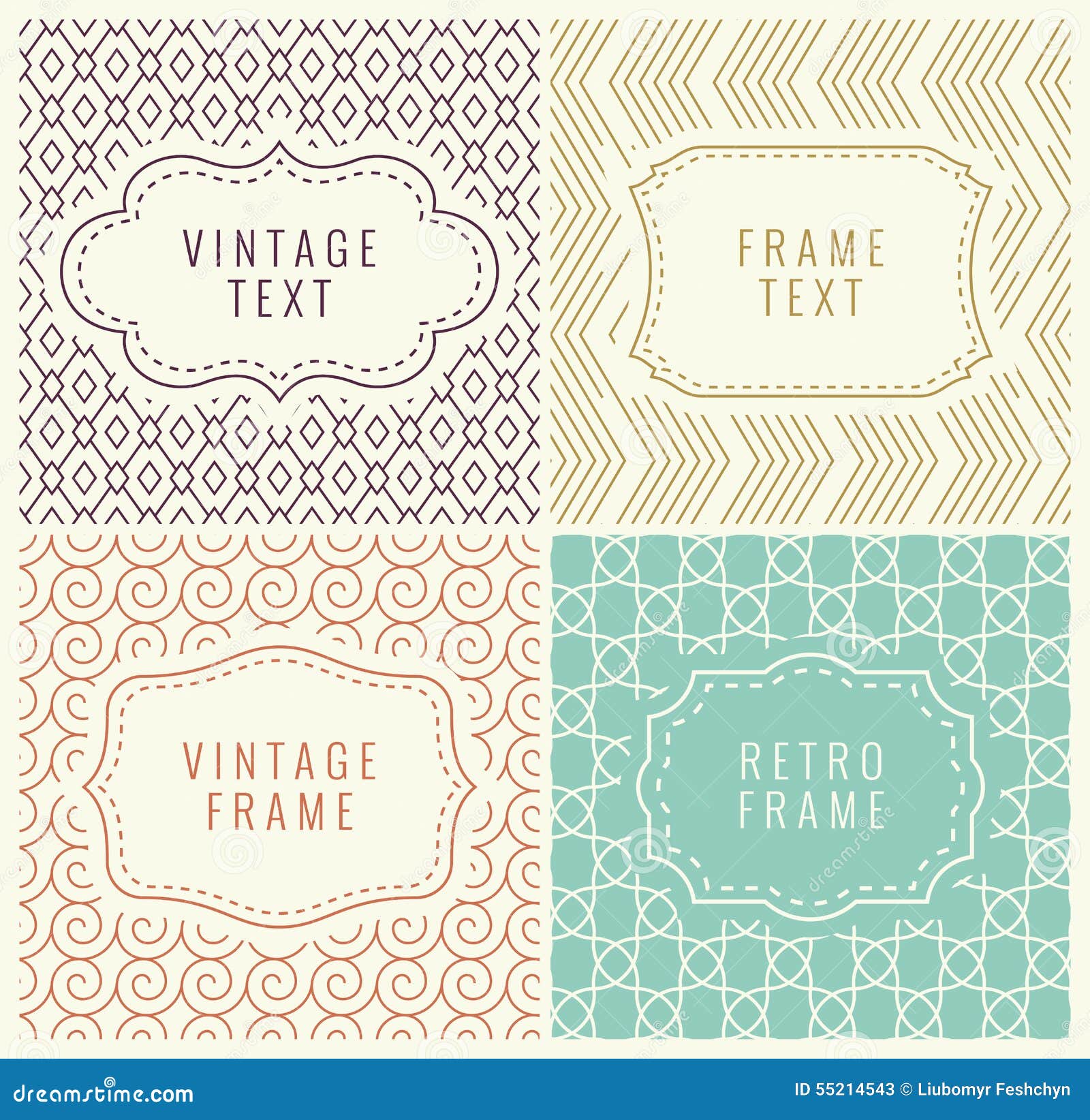 Retro Text Frames Stock Illustrations – 13,322 Retro Text Frames Stock ...