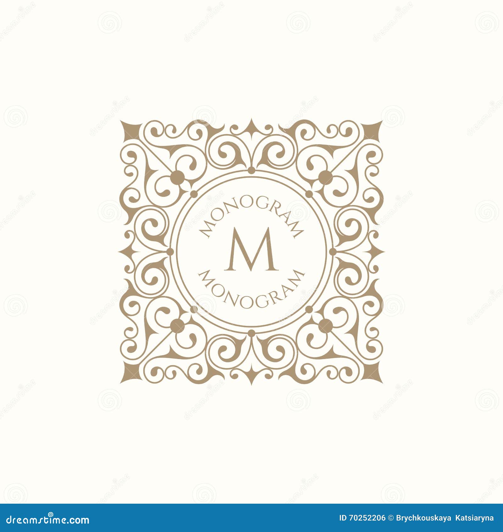 Retro monogram. stock vector. Illustration of hotels - 70252206