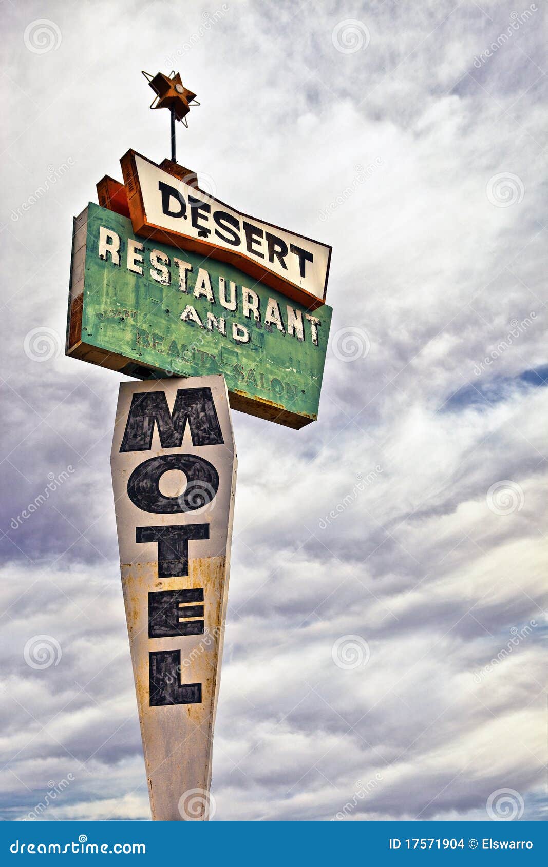 Retro Motel Sign stock photo. Image of neon, palm, arrow - 17571904