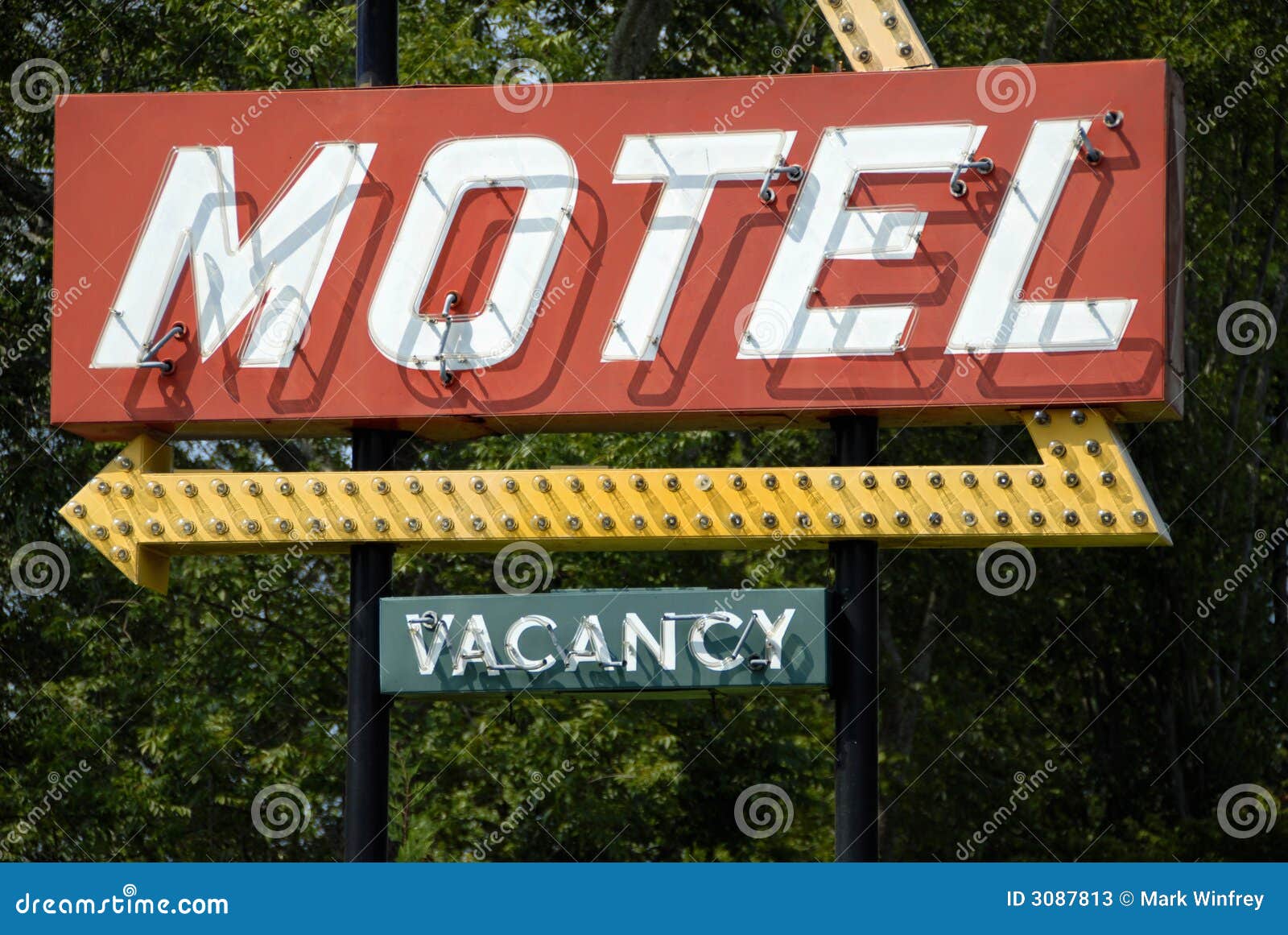 Retro Motel Sign stock image. Image of tourism, sign, overnight - 3087813
