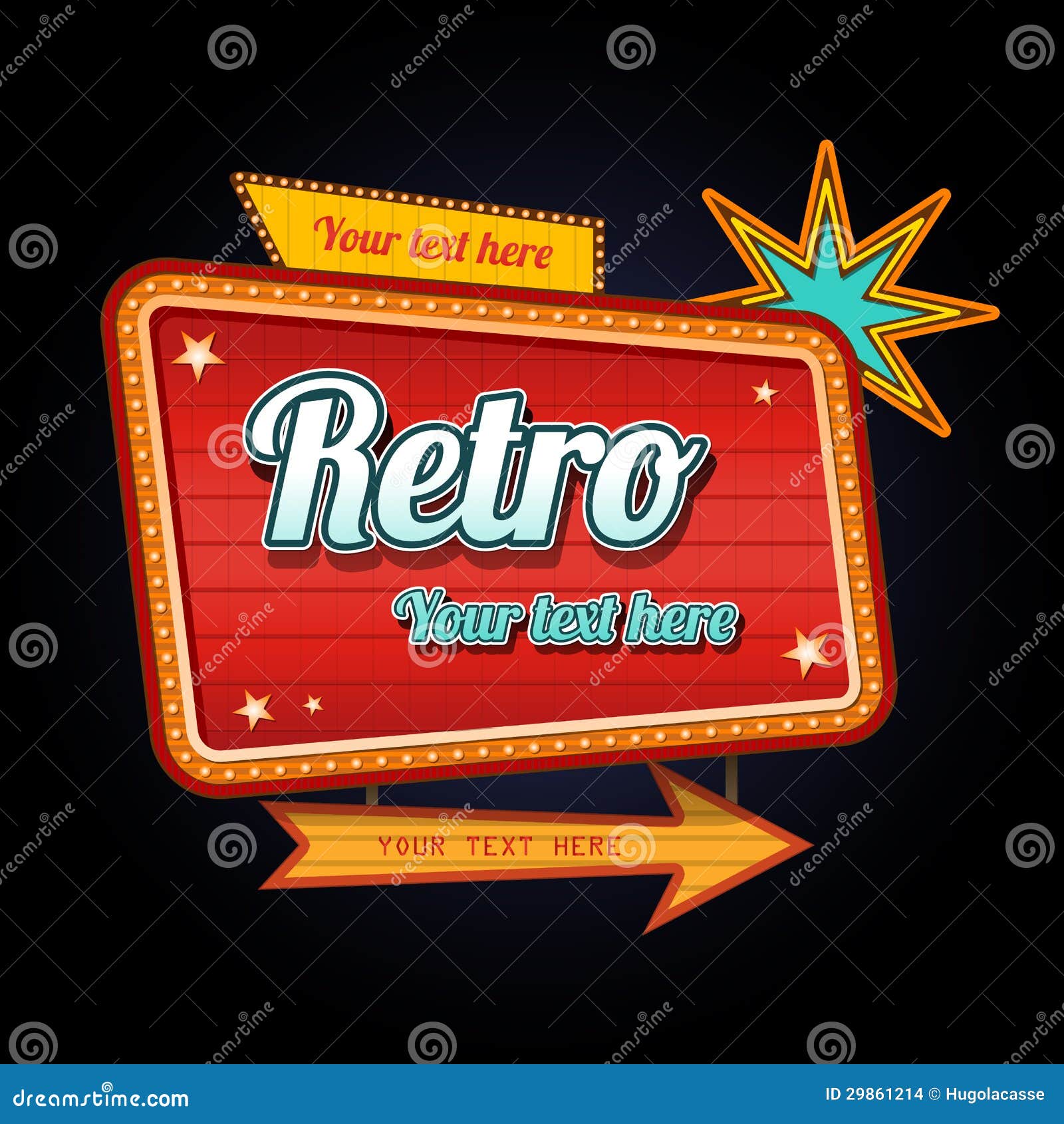 Retro Sign Billboard Typographic Quote Poster Design. The Adventure ...