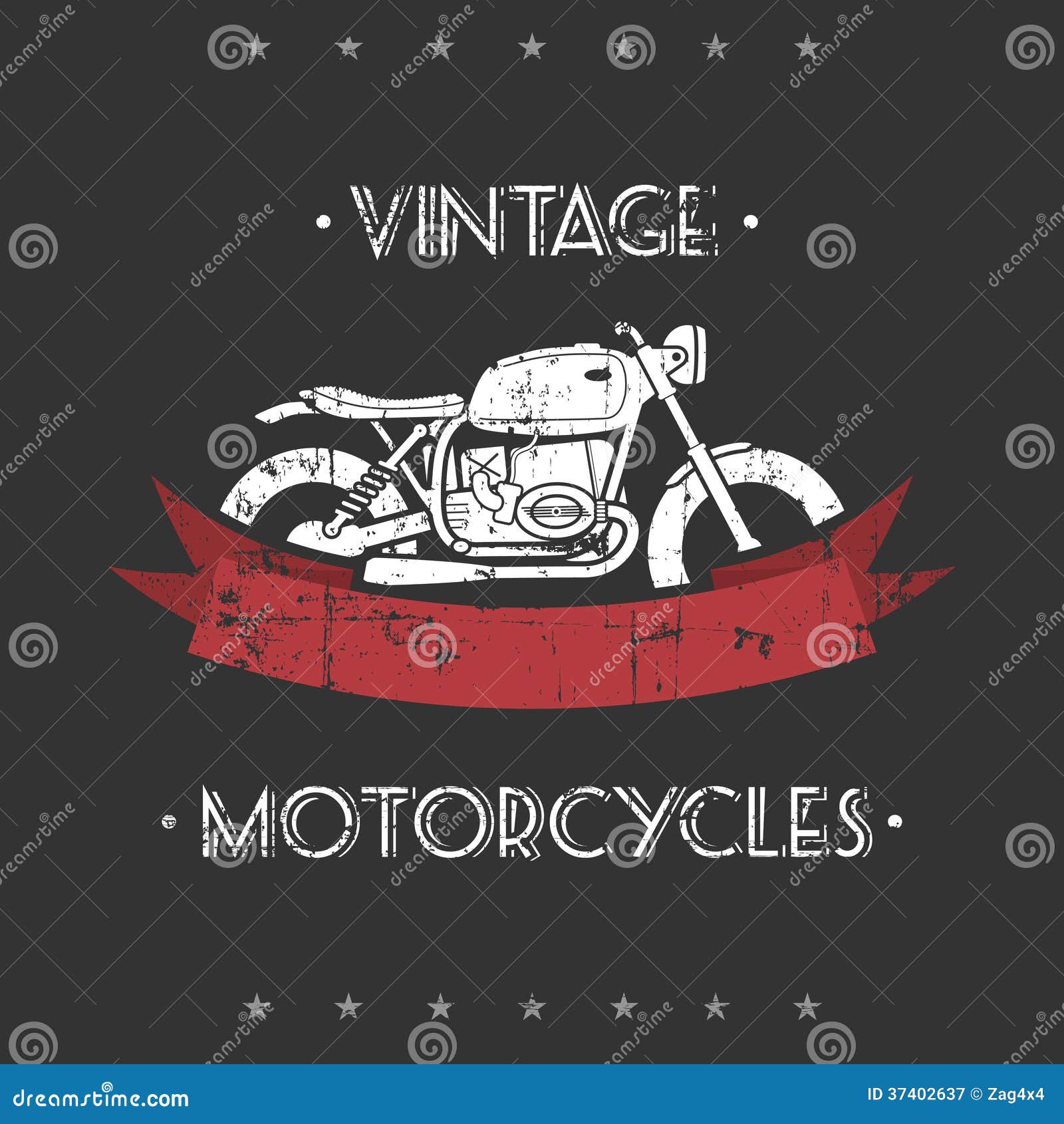 Retro motorcycle stock illustration. Illustration of drive - 37402637