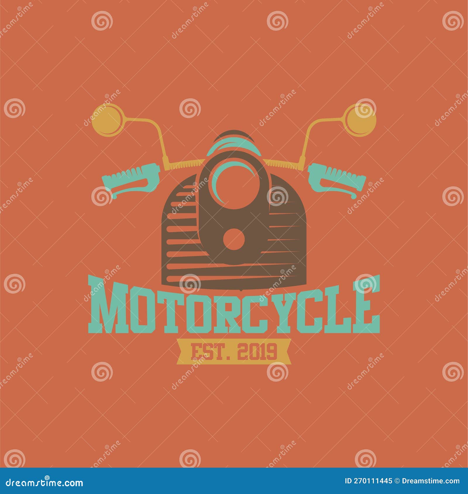 Retro Motorcycle Logo Design Concept Stock Vector - Illustration of ...