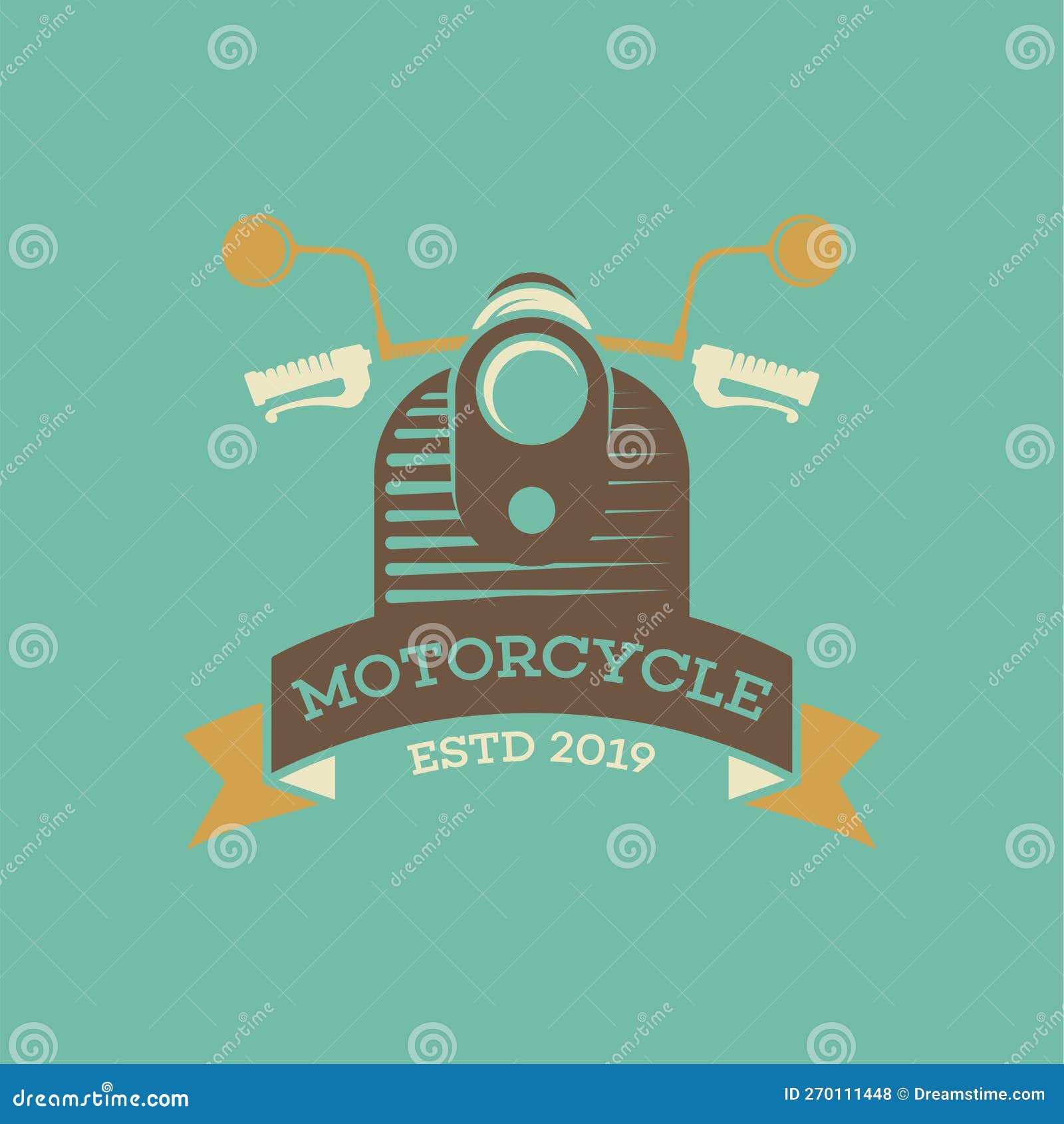 Retro Motorcycle Logo Design Concept Stock Illustration - Illustration ...