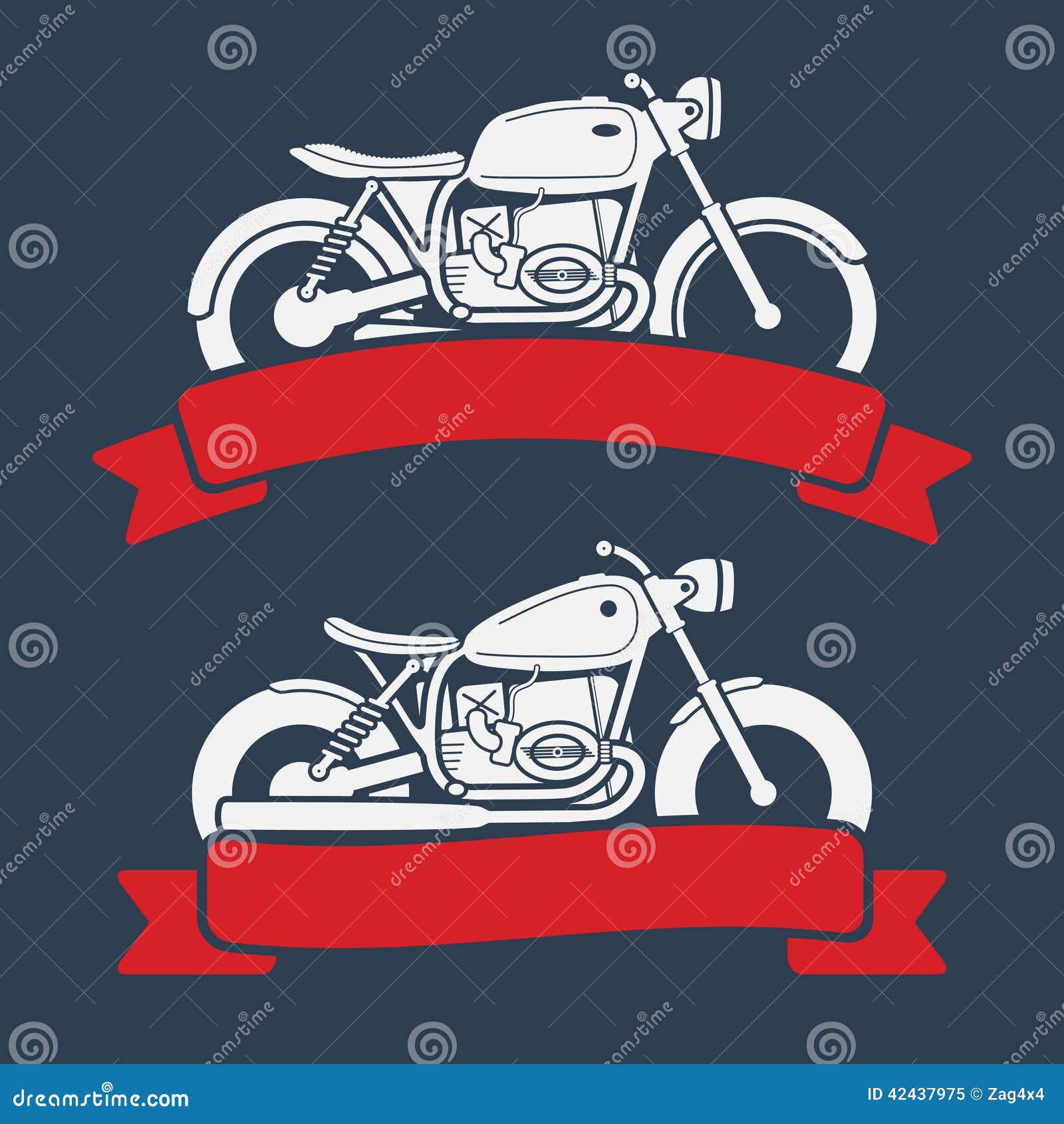 Retro motorcycle logo set stock illustration. Illustration of graphic ...