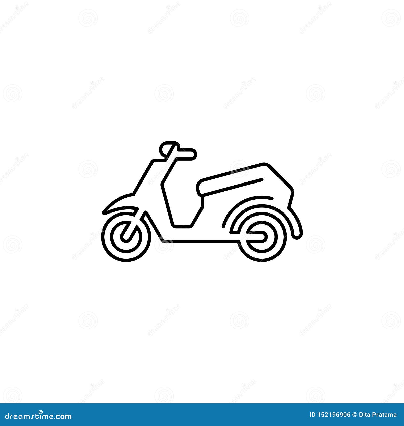Motorcycle In Outline Style Schematic Blueprints Vehicle Side Front ...