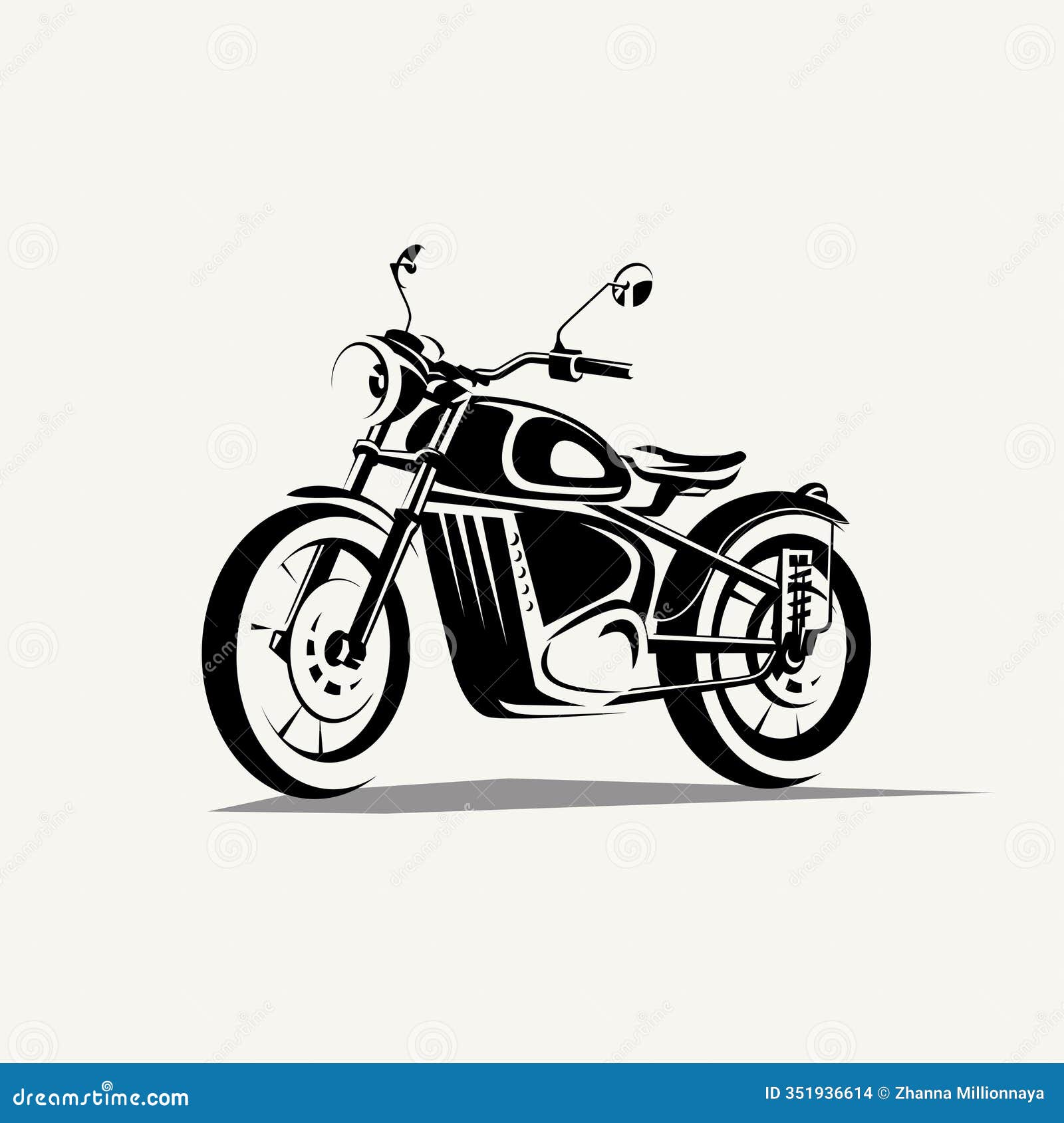 Retro motorcycle symbol stock illustration. Illustration of design ...