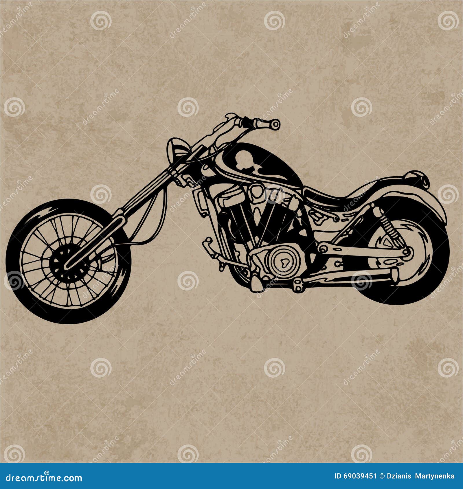 Retro Motorcycle, Vintage Motorcycle Stock Vector - Illustration of ...
