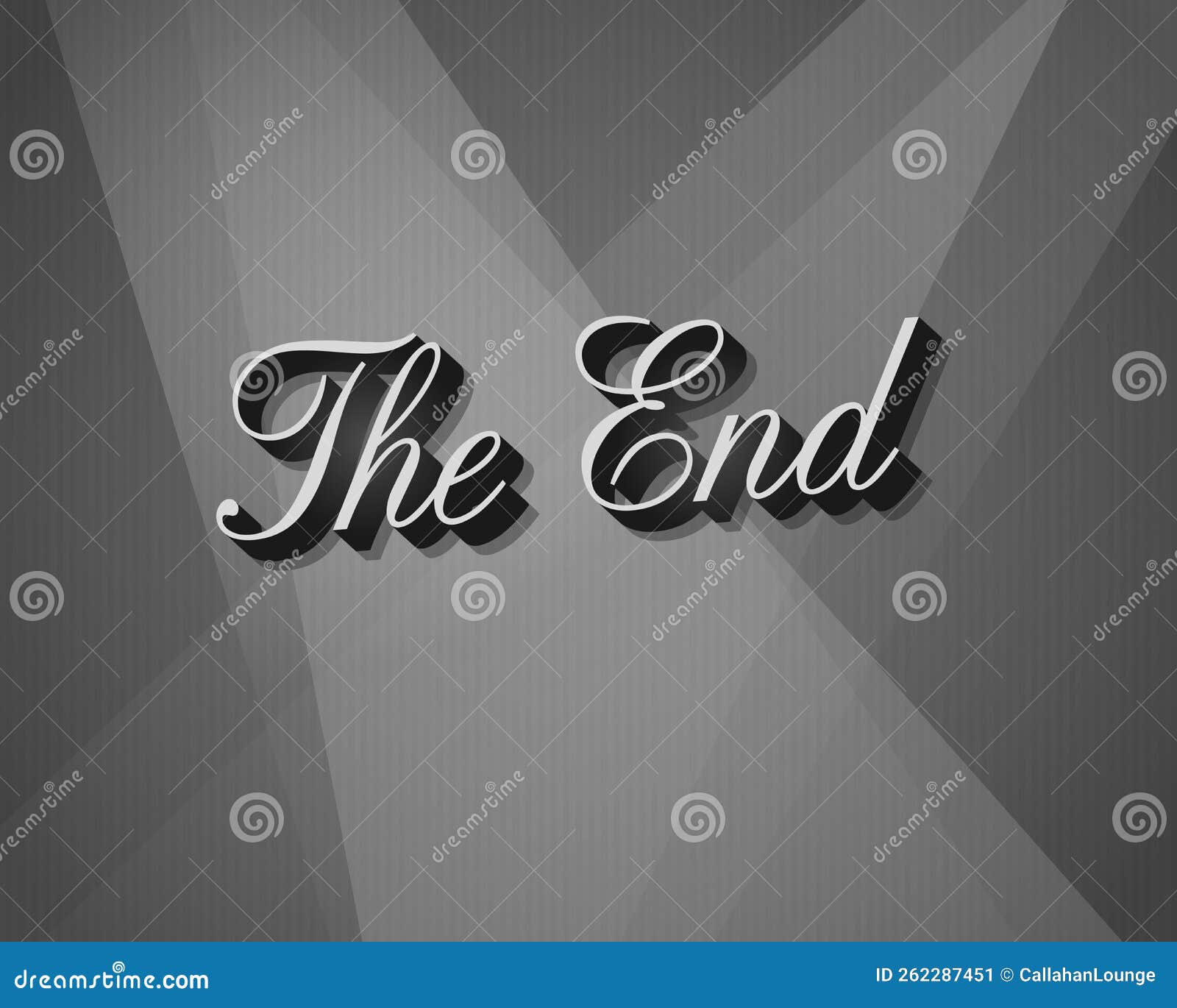 Retro Movie Ending Screen Still - the End. Stock Vector - Illustration ...