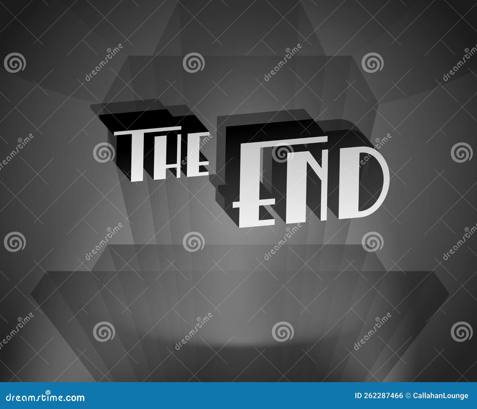 Retro Movie Ending Screen Still - the End. Stock Vector - Illustration ...