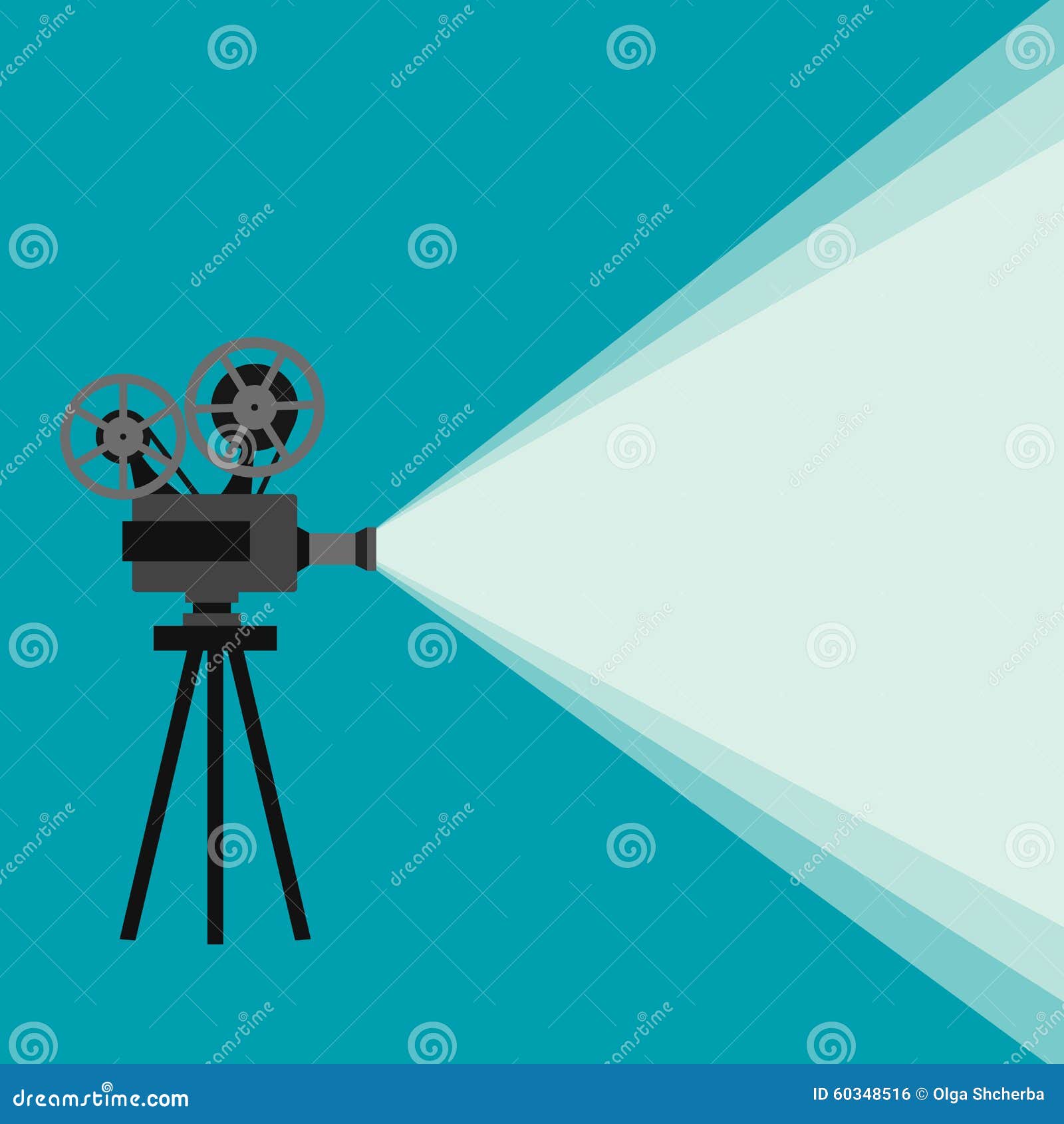 Retro movie projector stock vector. Illustration of creative - 60348516