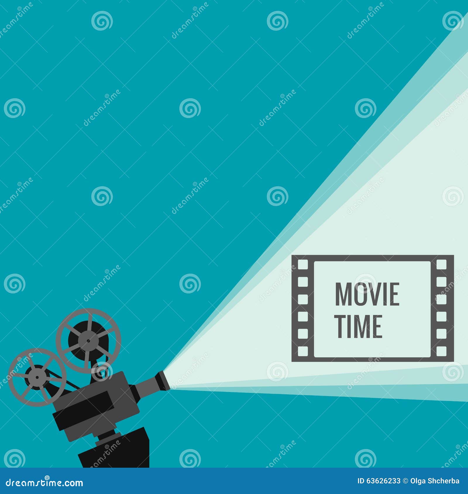 Retro movie projector stock vector. Illustration of presentation - 63626233
