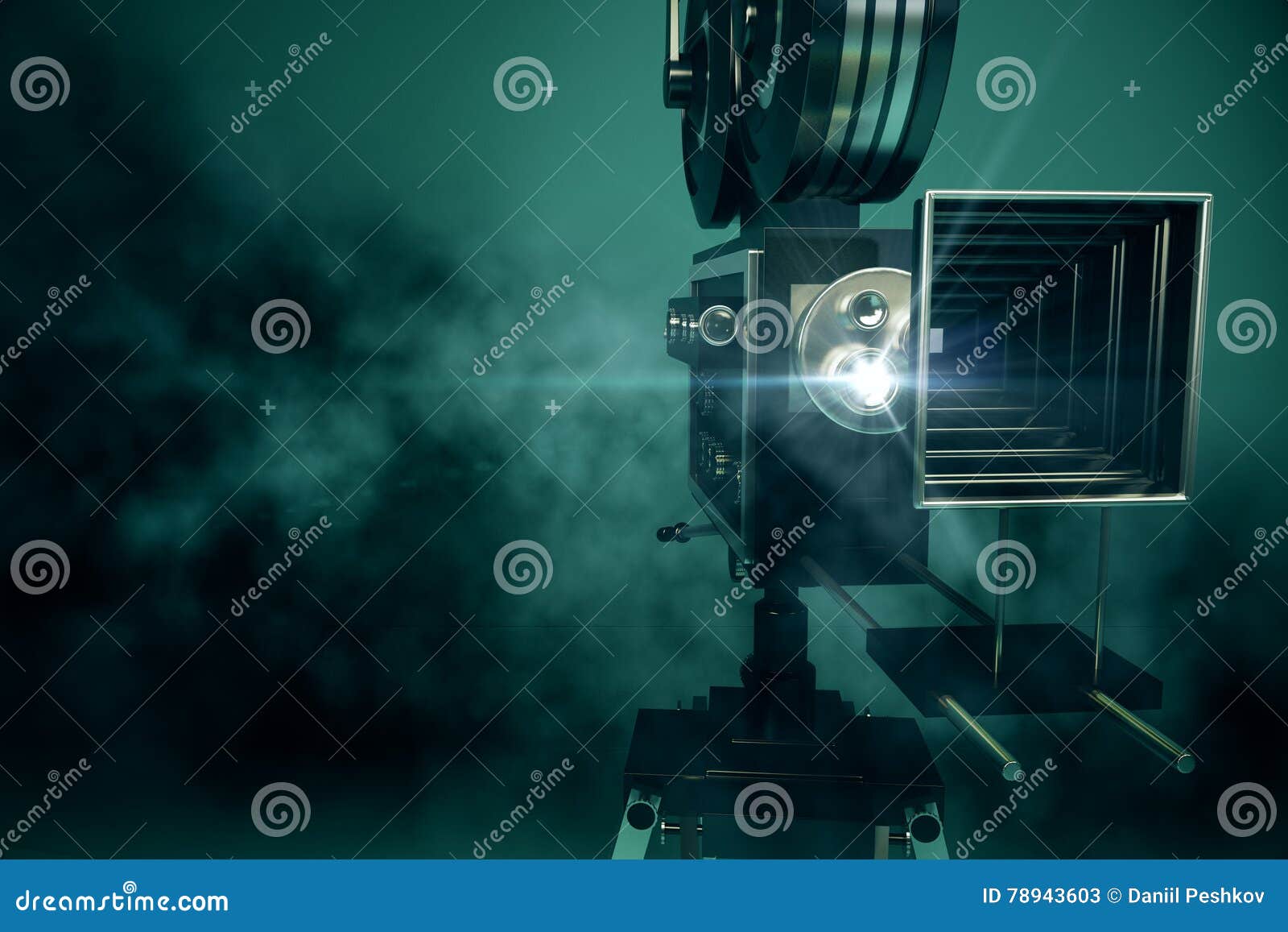 Retro movie projector stock illustration. Illustration of media - 78943603