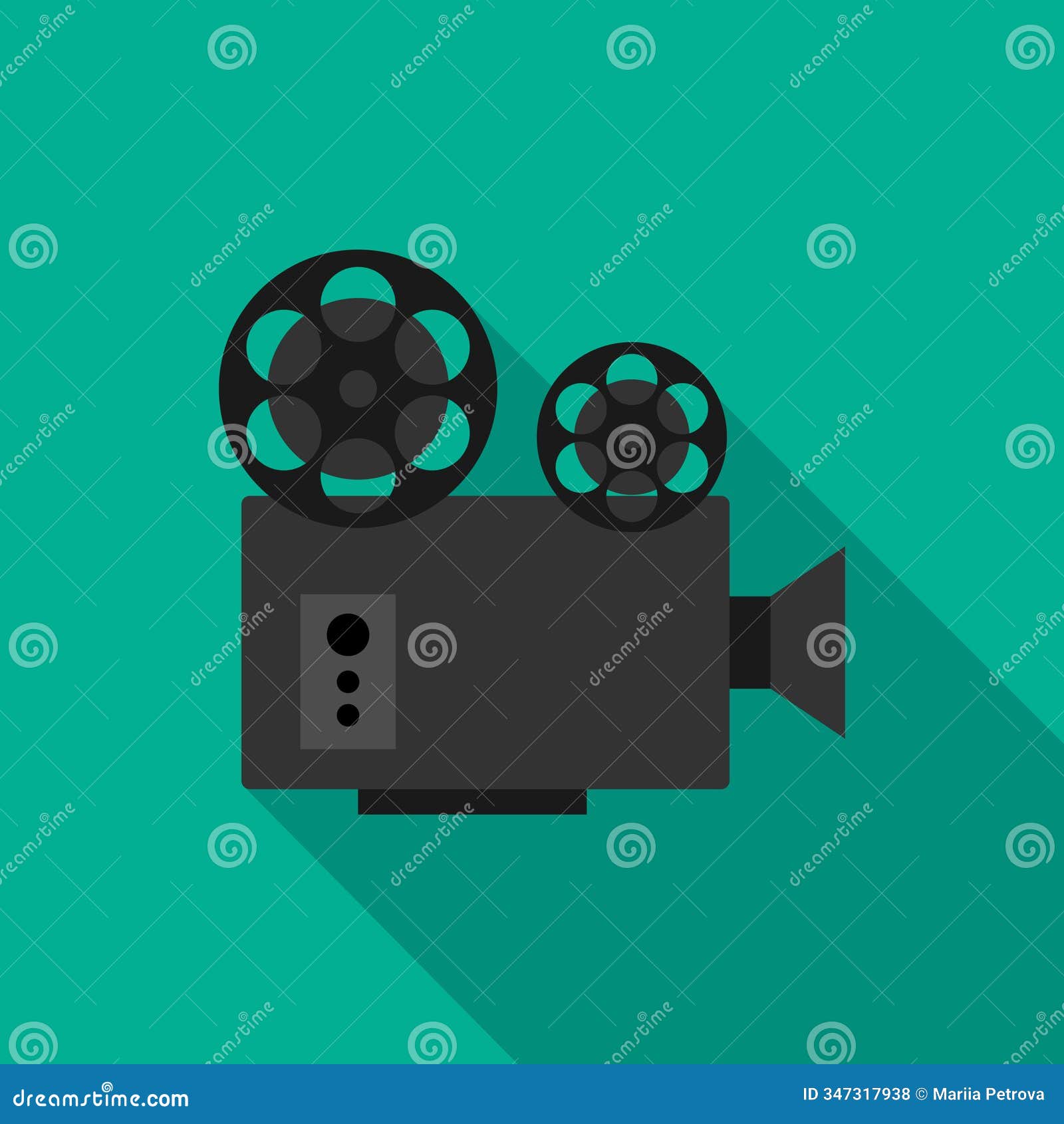 Retro Movie Projector Icon. Movie Concept Stock Illustration ...