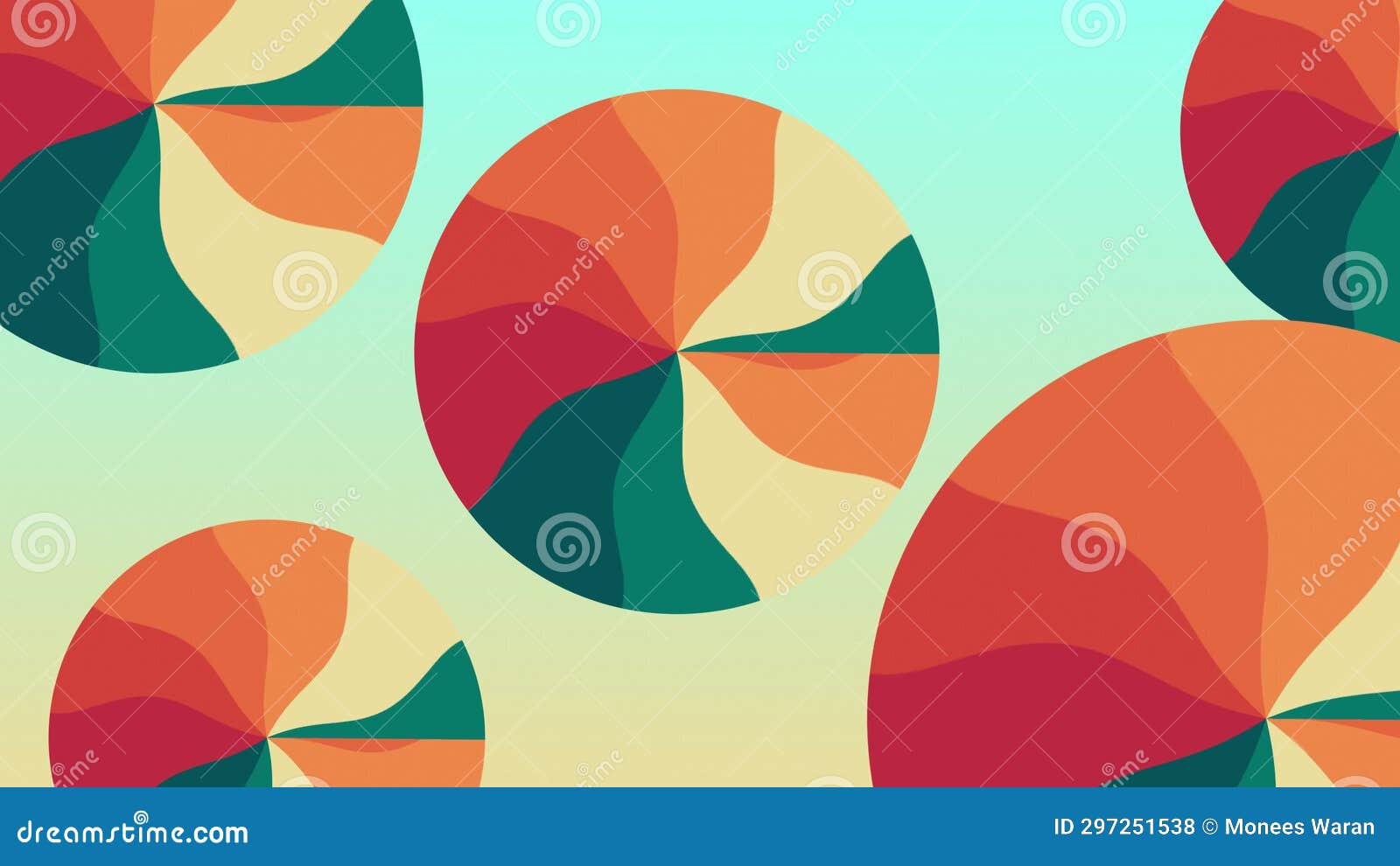 Retro, Multicolor Round Wave Abstract Looping Sky Background Animation ...