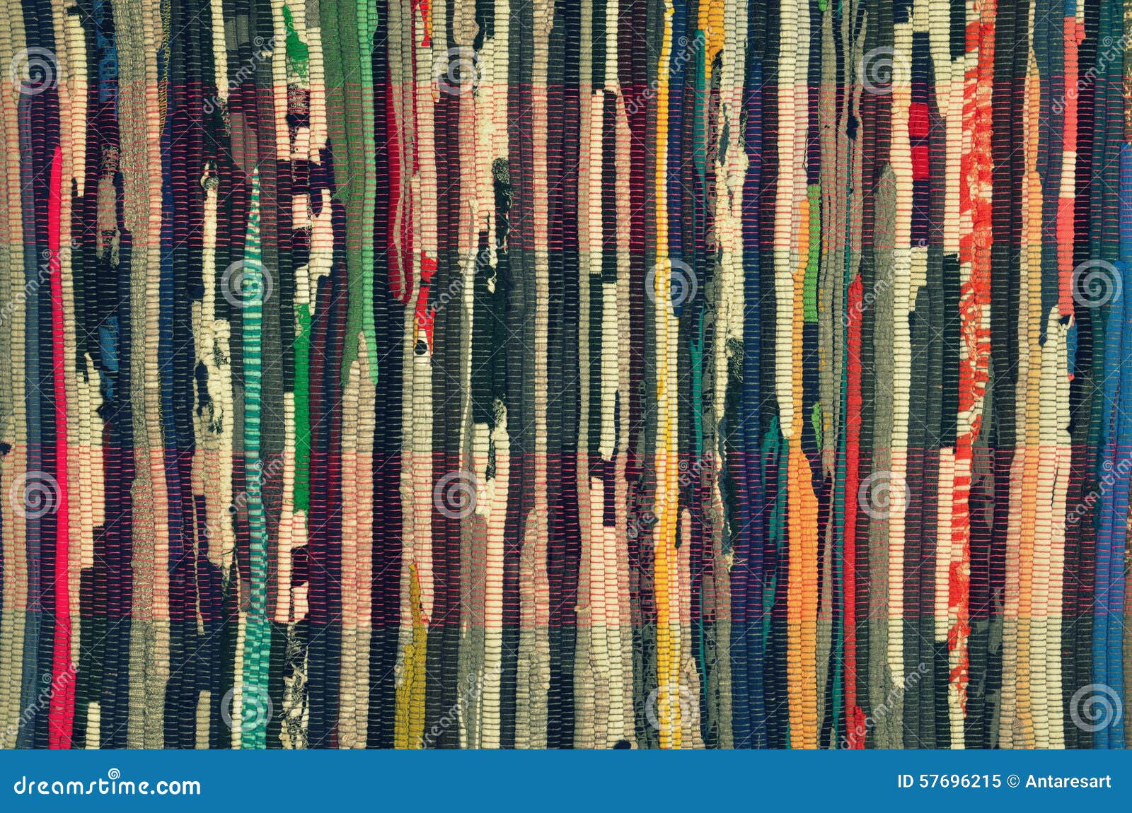 Retro Multicolored Striped of Fabric Stock Image - Image of design ...