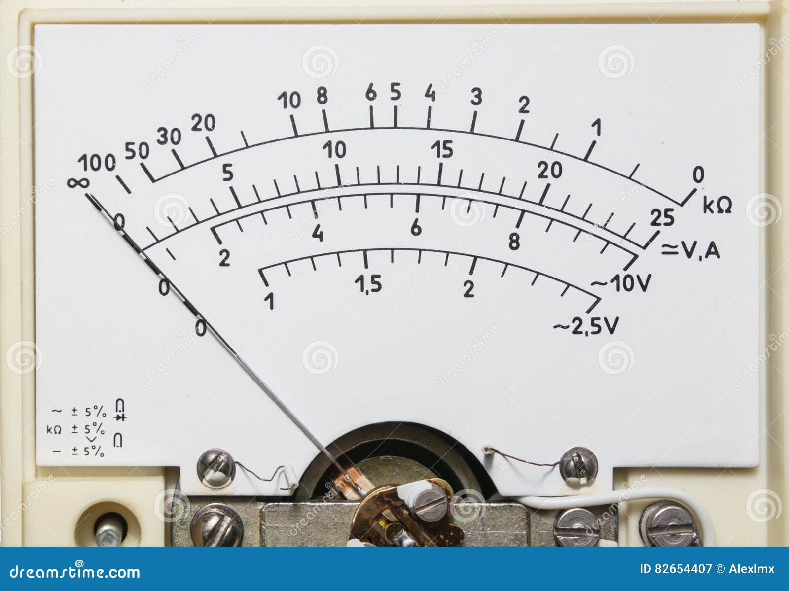 Retro Multimeter closeup stock illustration. Illustration of amper ...