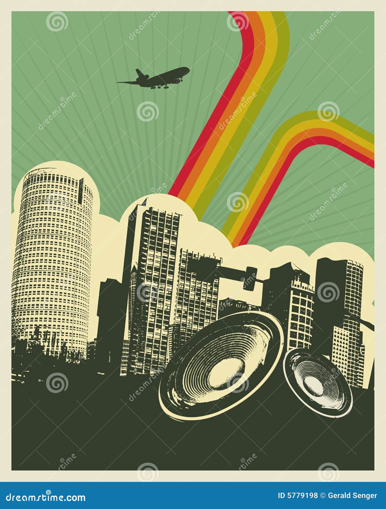 80s And 90s Retro Music Party Flyer Design. Poster Template For ...