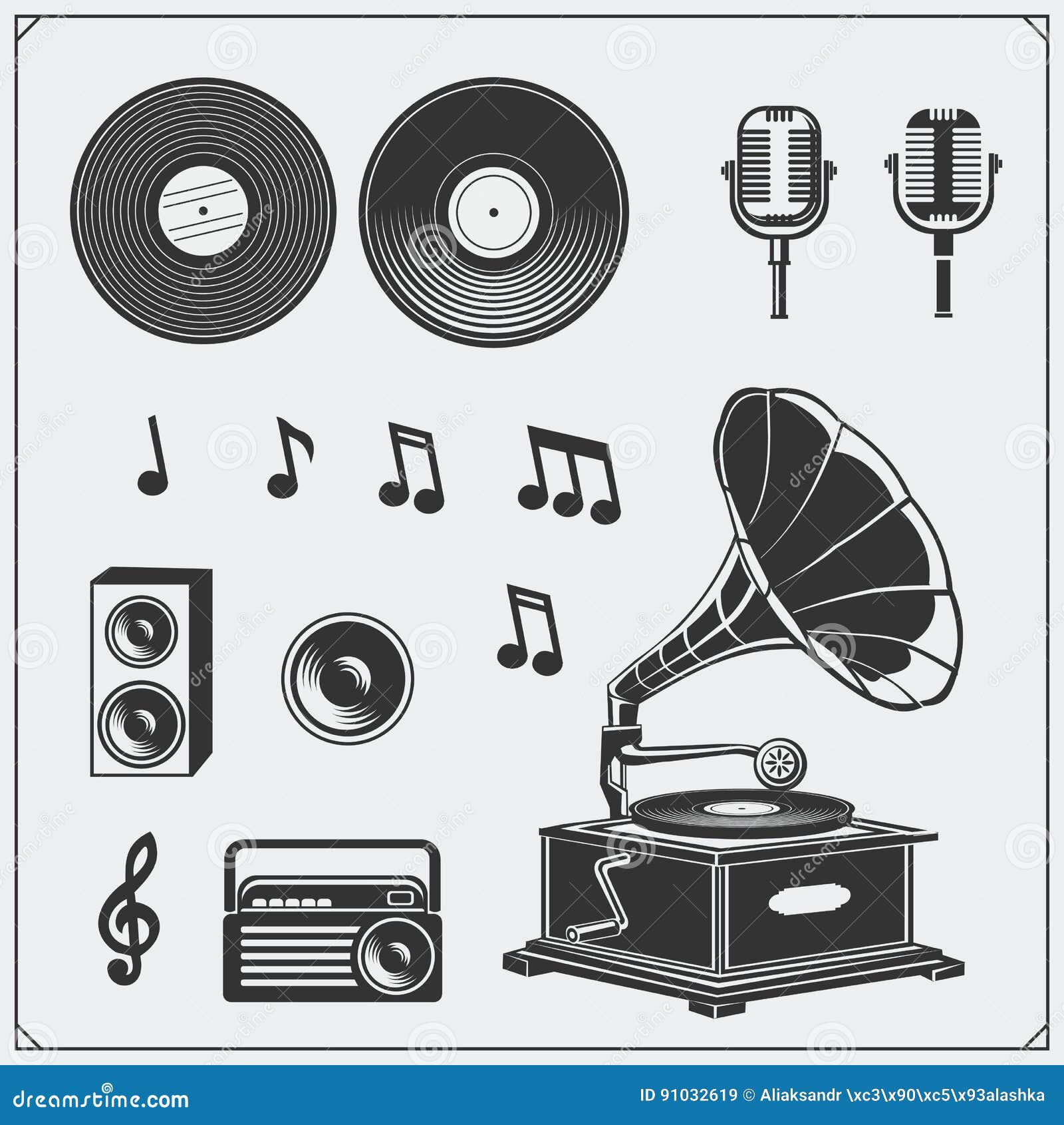 Retro Music Studio Emblems, Labels, Badges and Design Elements. Stock ... Retro Music Studio Emblems, Labels, Badges and Design Elements. Stock ...