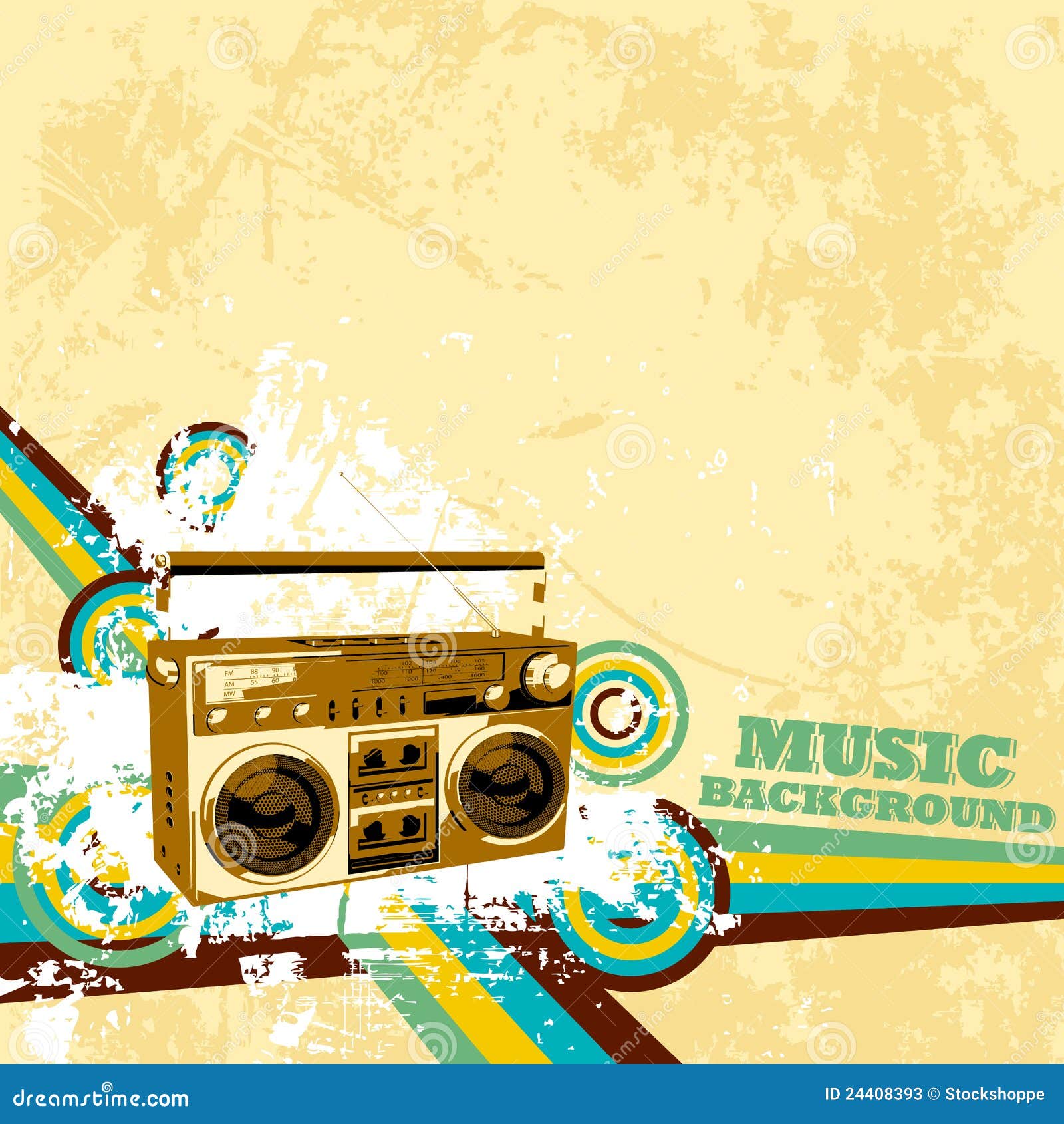 Retro Musical Instruments Vector Illustration | CartoonDealer.com #20224282