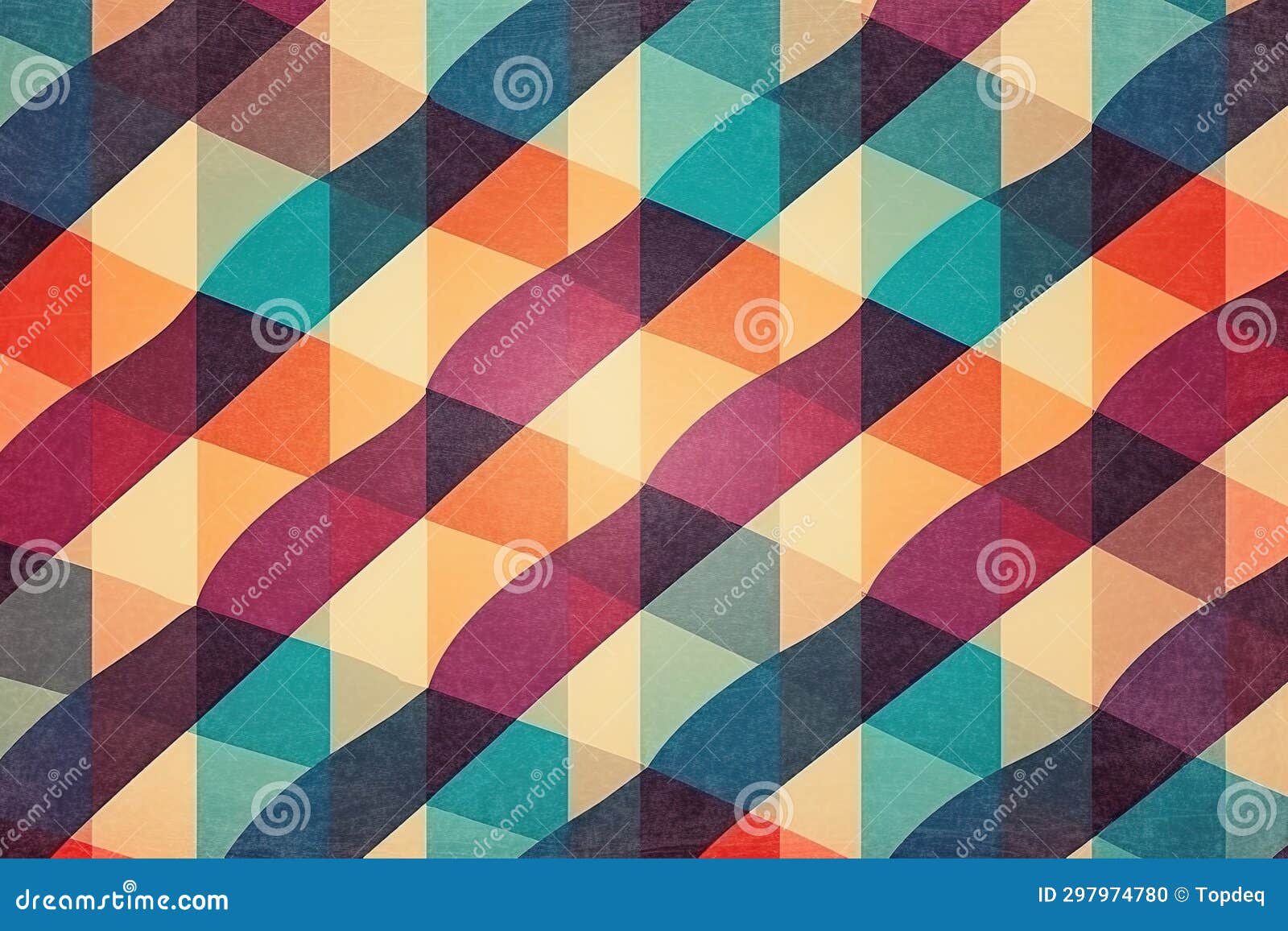 Retro Muted Colors Abstract Checkerboard Pattern Grainy Texture ...
