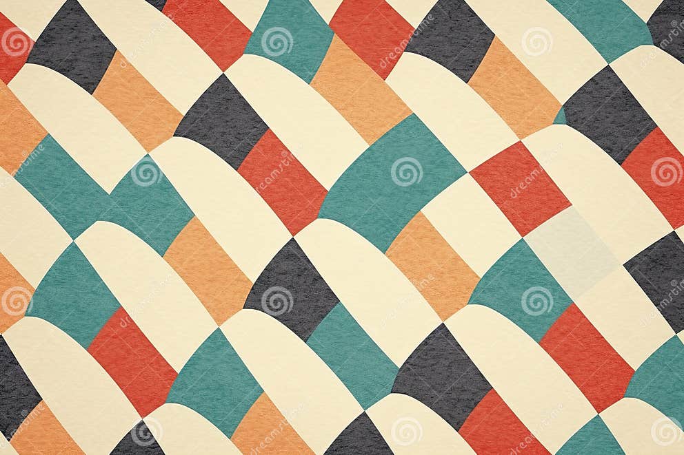 Retro Muted Colors Abstract Checkerboard Pattern Grainy Texture ...