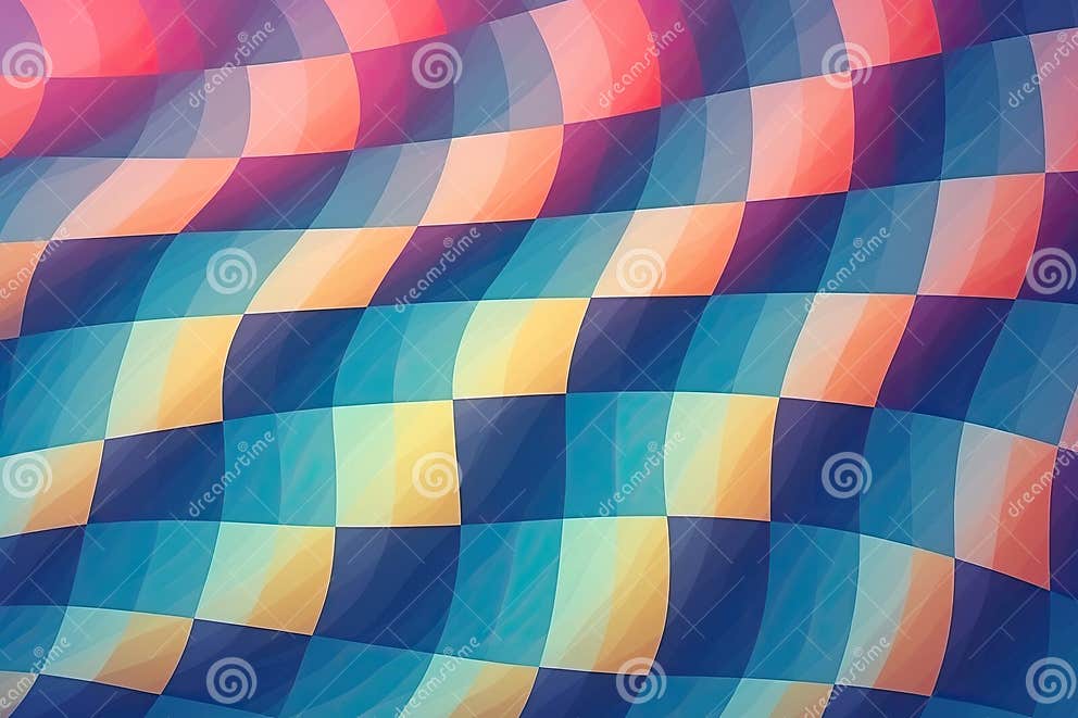 Retro Muted Colors Abstract Checkerboard Pattern Grainy Texture ...