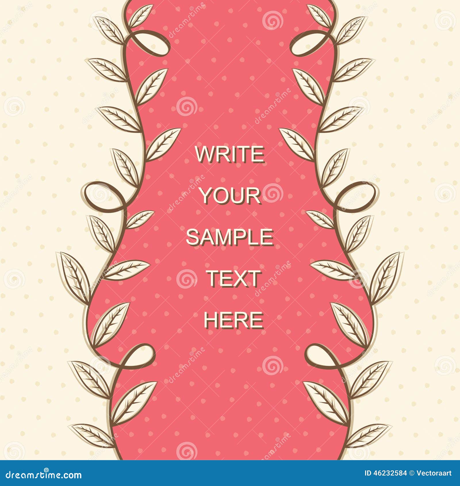 Retro Natural Leaflet or Flyer Design Stock Vector - Illustration of ...