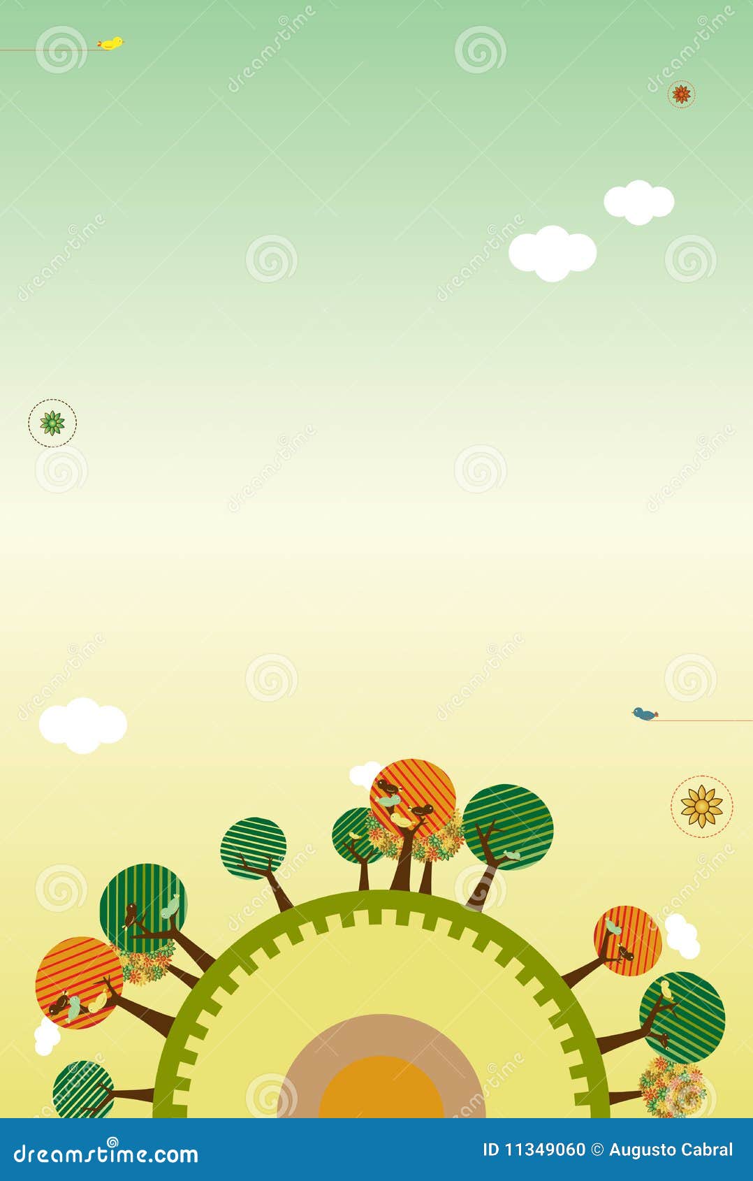 Retro Nature Layout stock vector. Illustration of colorful - 11349060