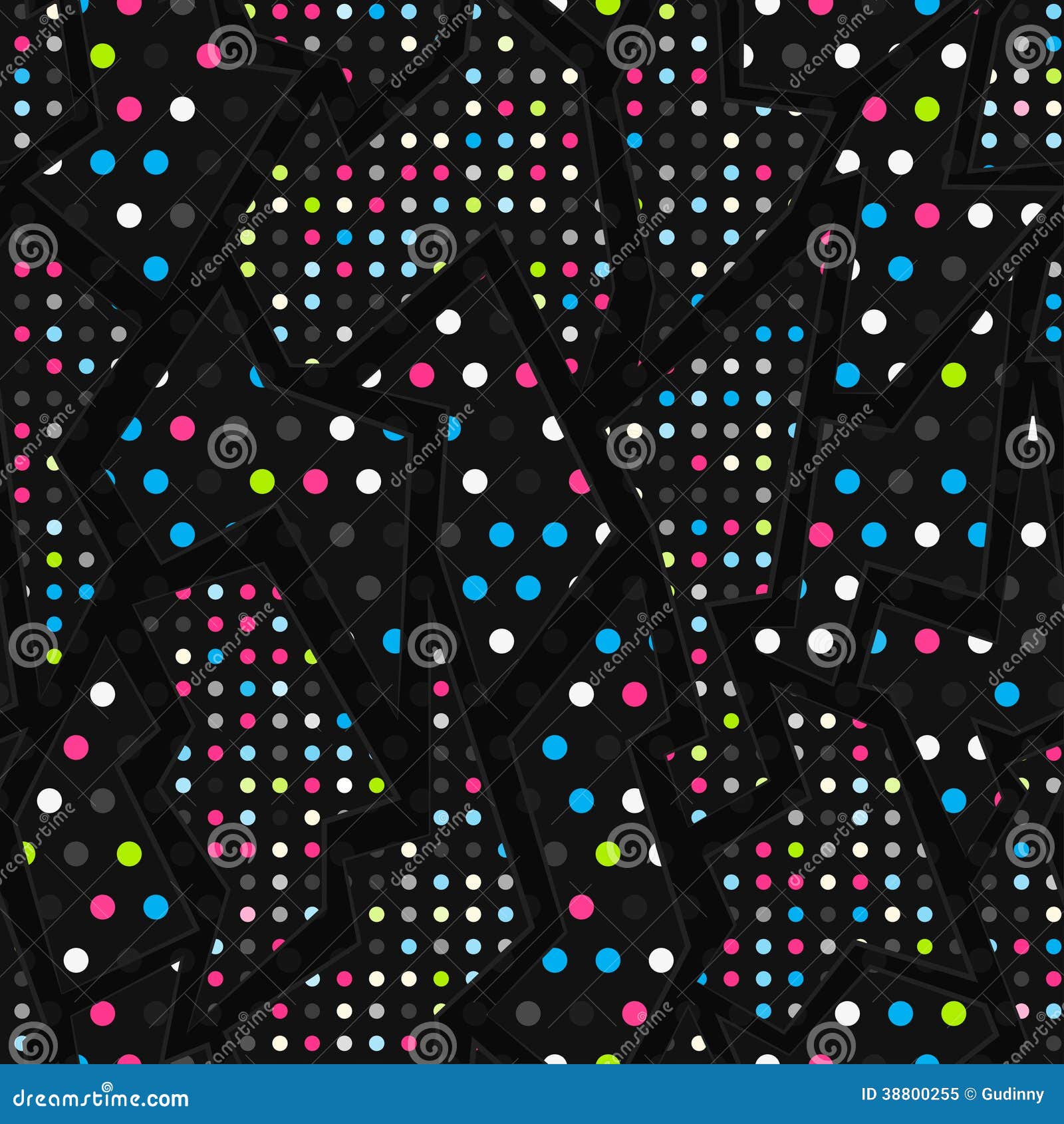 Retro Neon Point Seamless Pattern Stock Vector - Illustration of ...