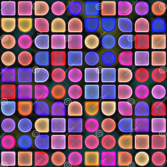 Retro Neon Repeating Pattern Stock Illustration - Illustration of ...