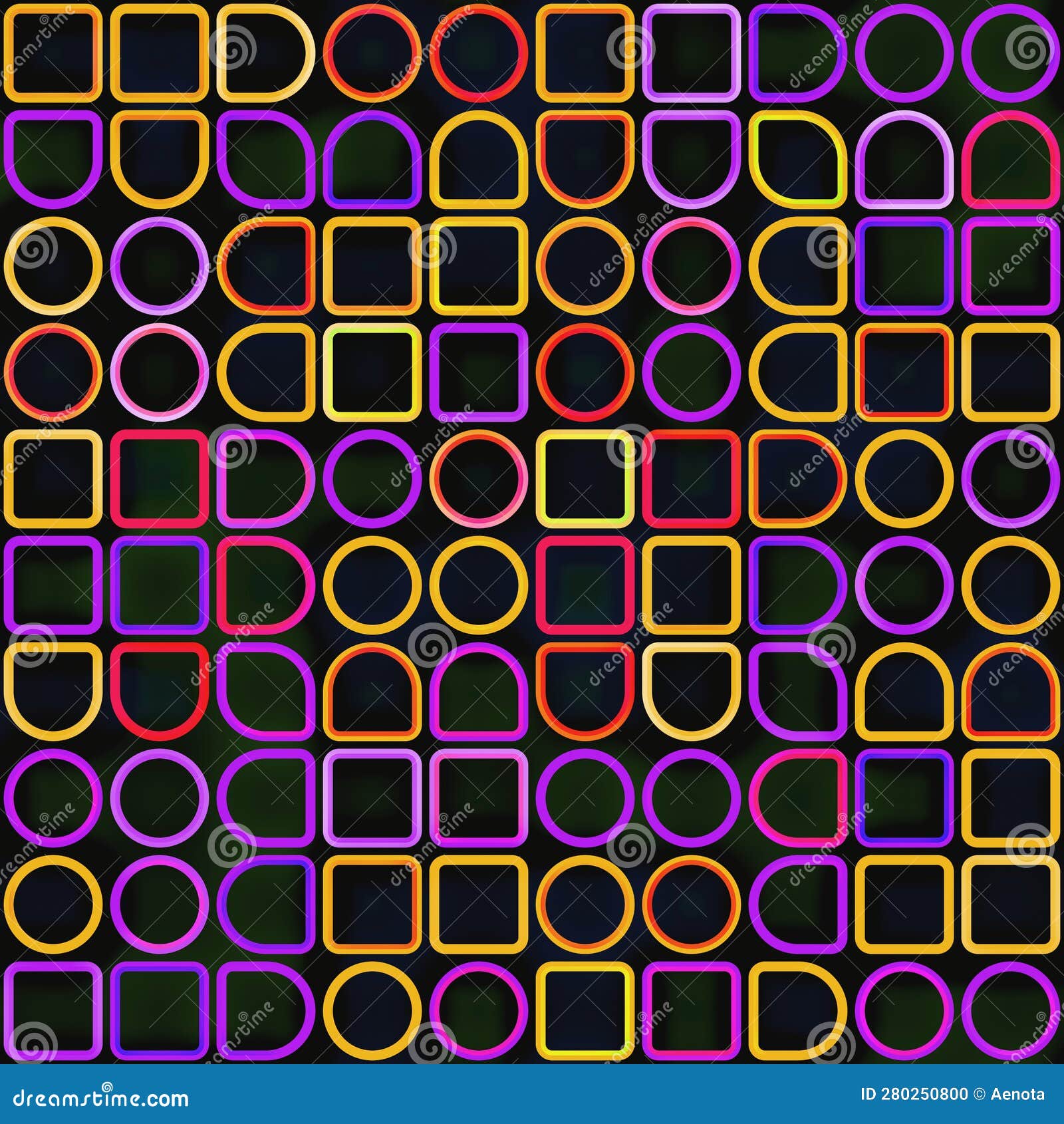 Retro Neon Repeating Pattern Stock Illustration - Illustration of fire ...